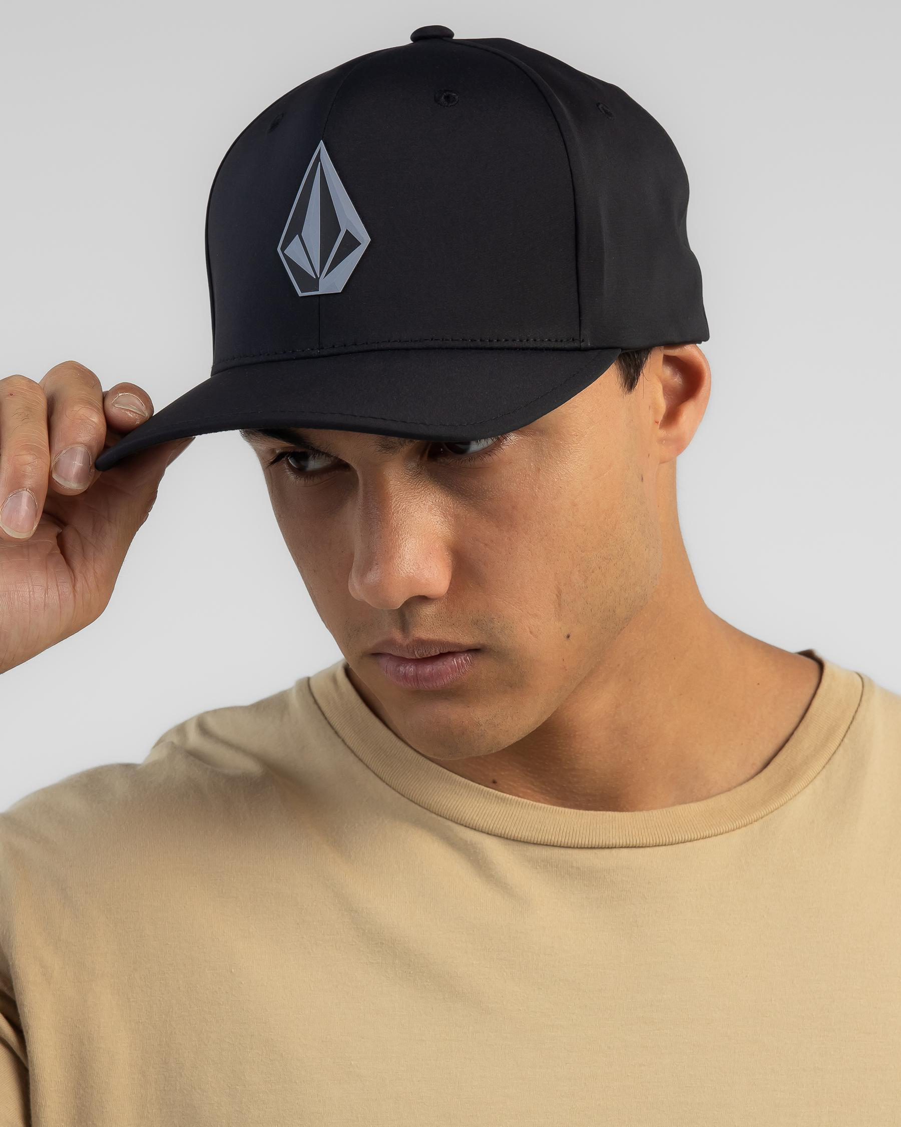 Shop Volcom Stone Tech Delta Cap In Black - Fast Shipping & Easy ...