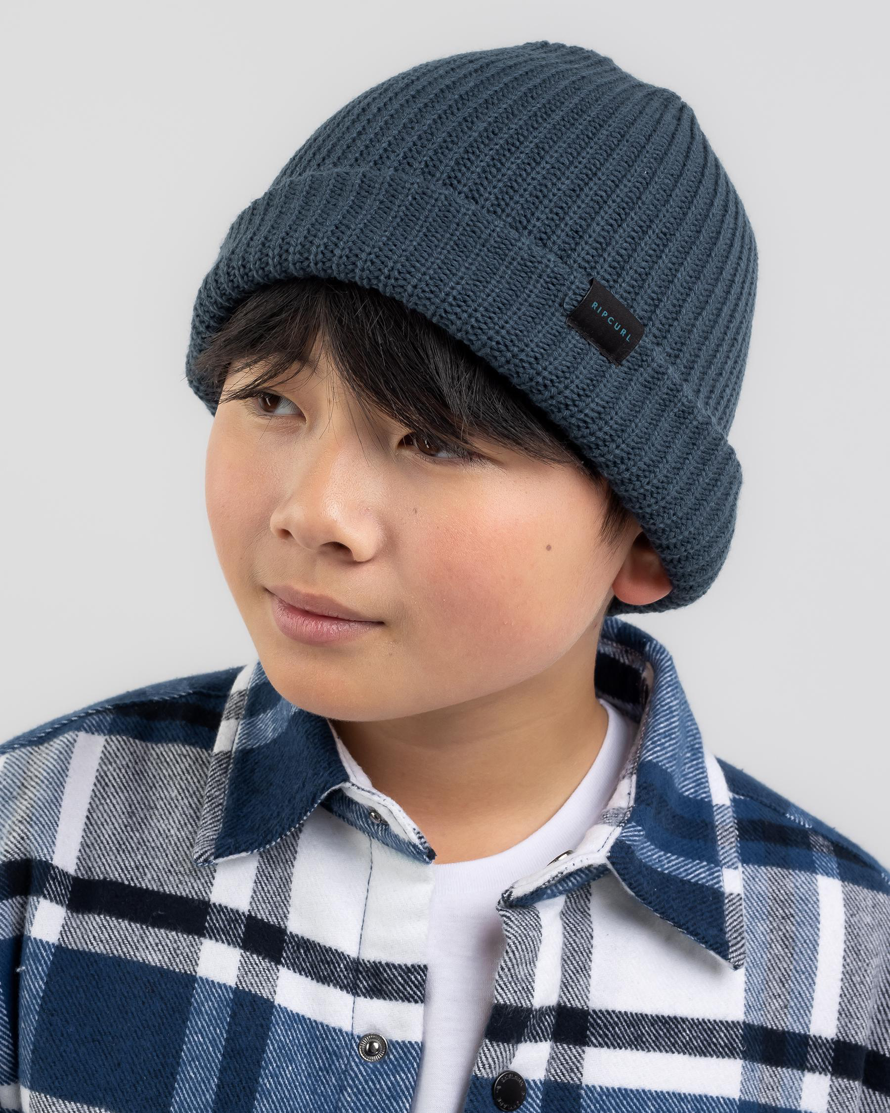 Shop Rip Curl Boys' Impact Reg Beanie In Blue - Fast Shipping & Easy ...