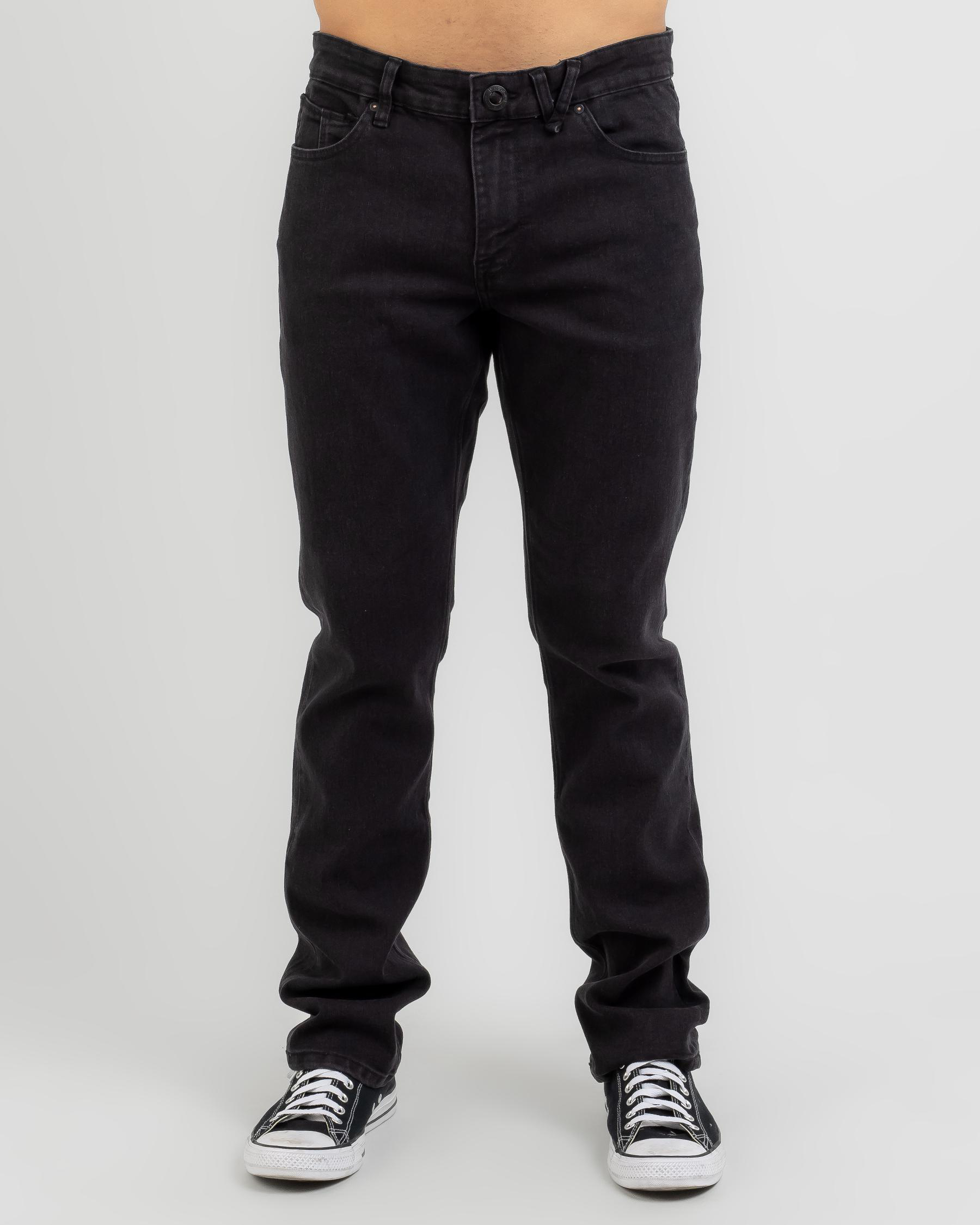 Shop Volcom Vorta Denim Jeans In Black Out - Fast Shipping & Easy ...