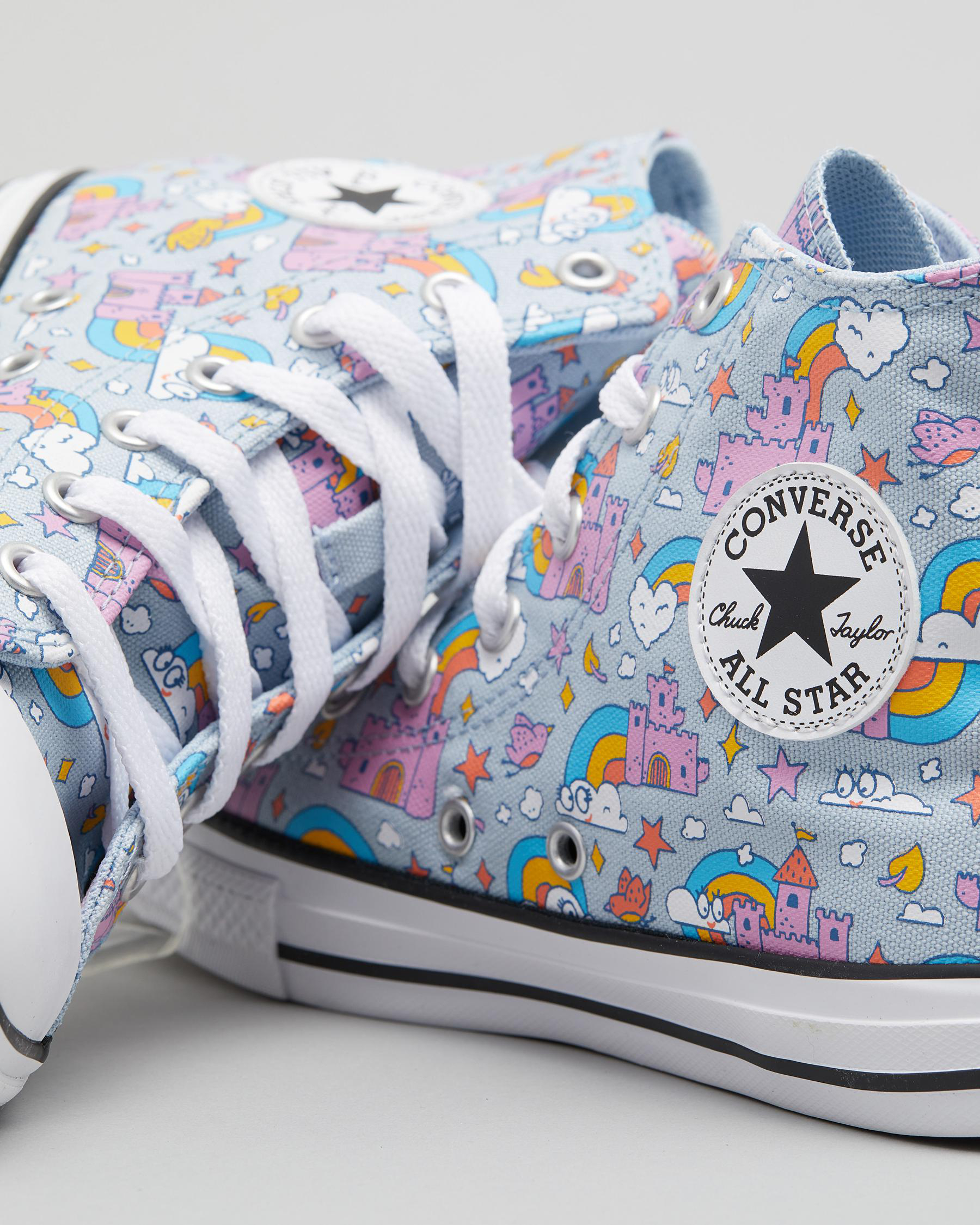 Shop Converse Girls' Chuck Taylor All Star Hi-Top Shoes In Lt Armory ...