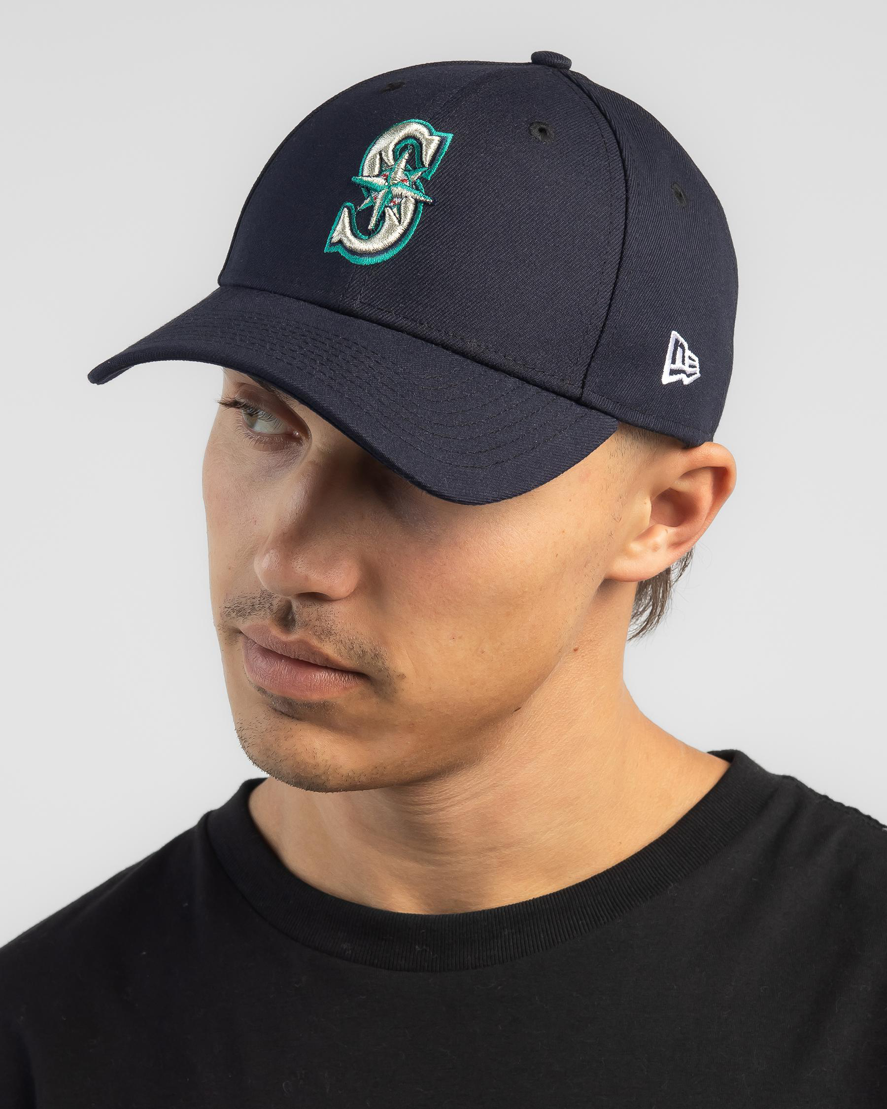 Shop New Era Seattle Mariners 9Forty Cap In Navy/grey - Fast Shipping ...