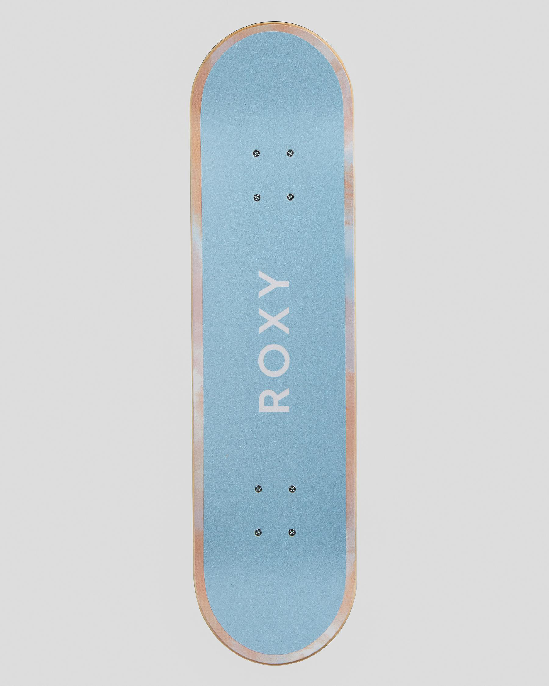 Shop Roxy Dawning Complete Skateboard In Light Grey - Fast Shipping ...