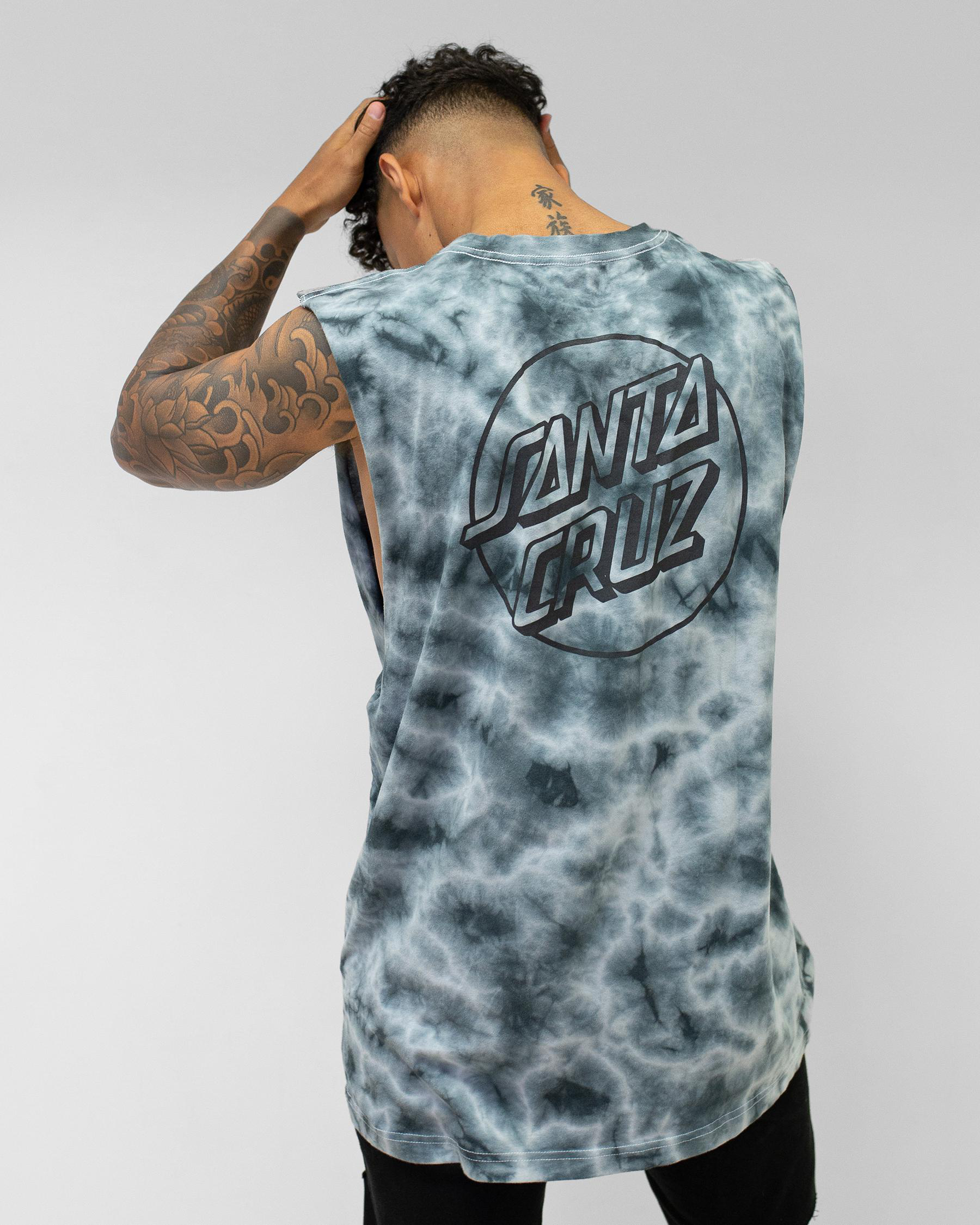 Shop Santa Cruz Opus Dot Muscle Tank In Marble Td - Fast Shipping ...
