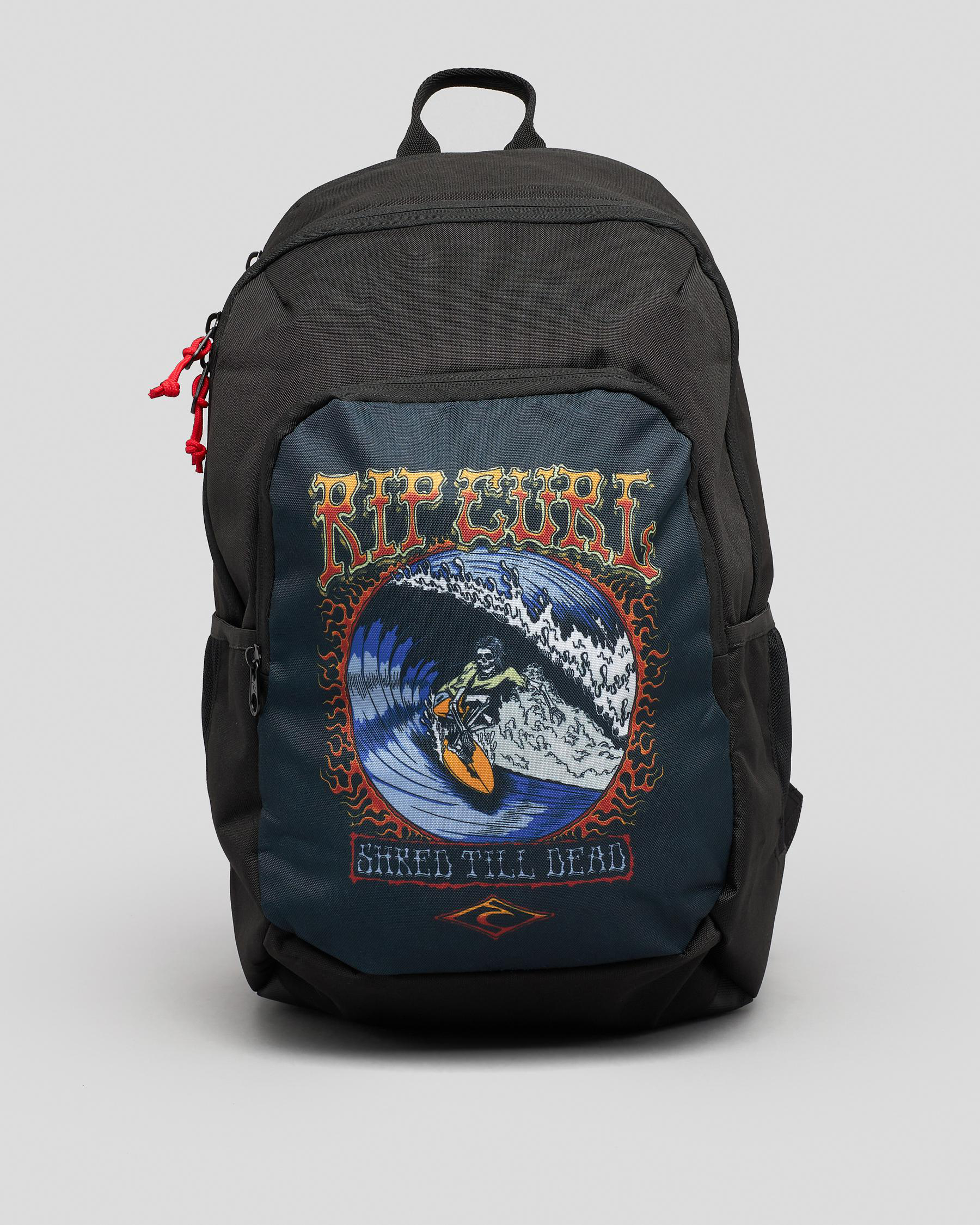 Shop Rip Curl Ozone 30L School Backpack In Black/red - Fast Shipping ...