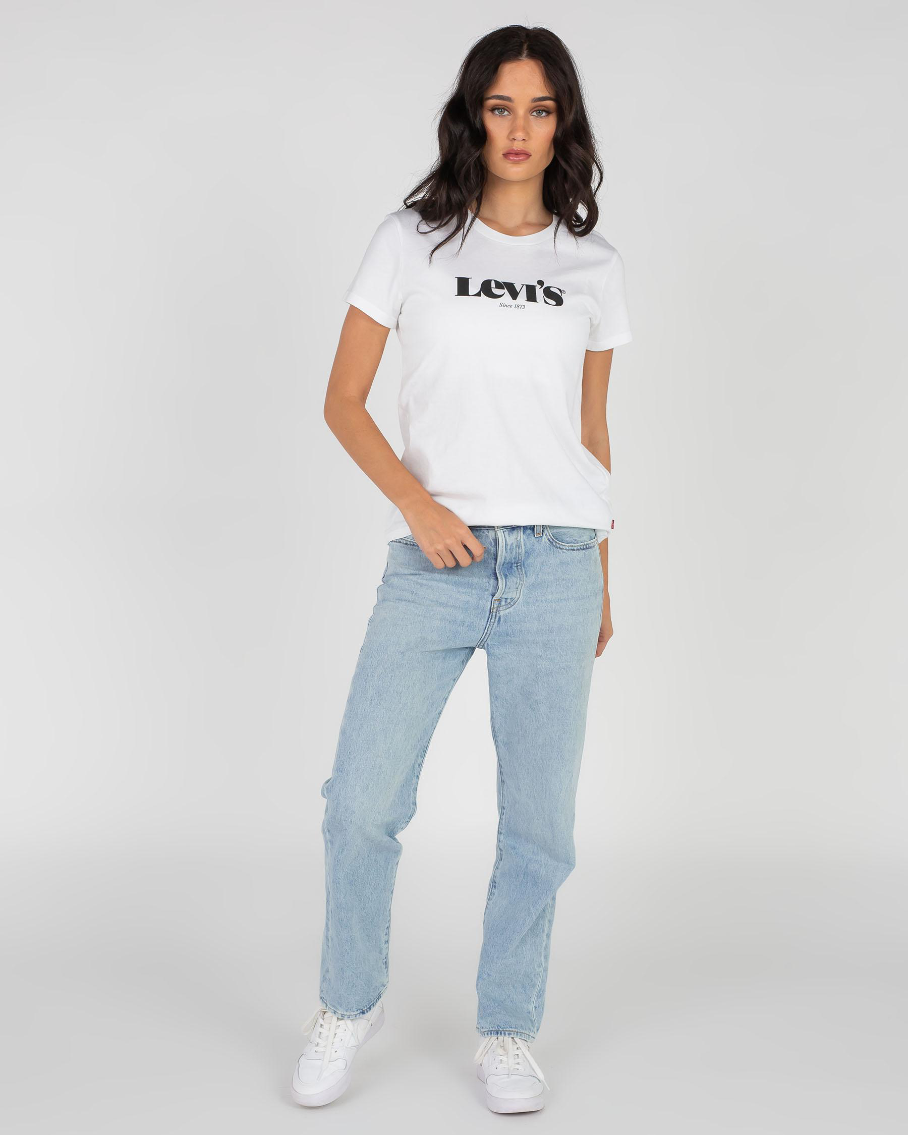 Shop Levi's Perfect T-Shirt In White - Fast Shipping & Easy Returns ...