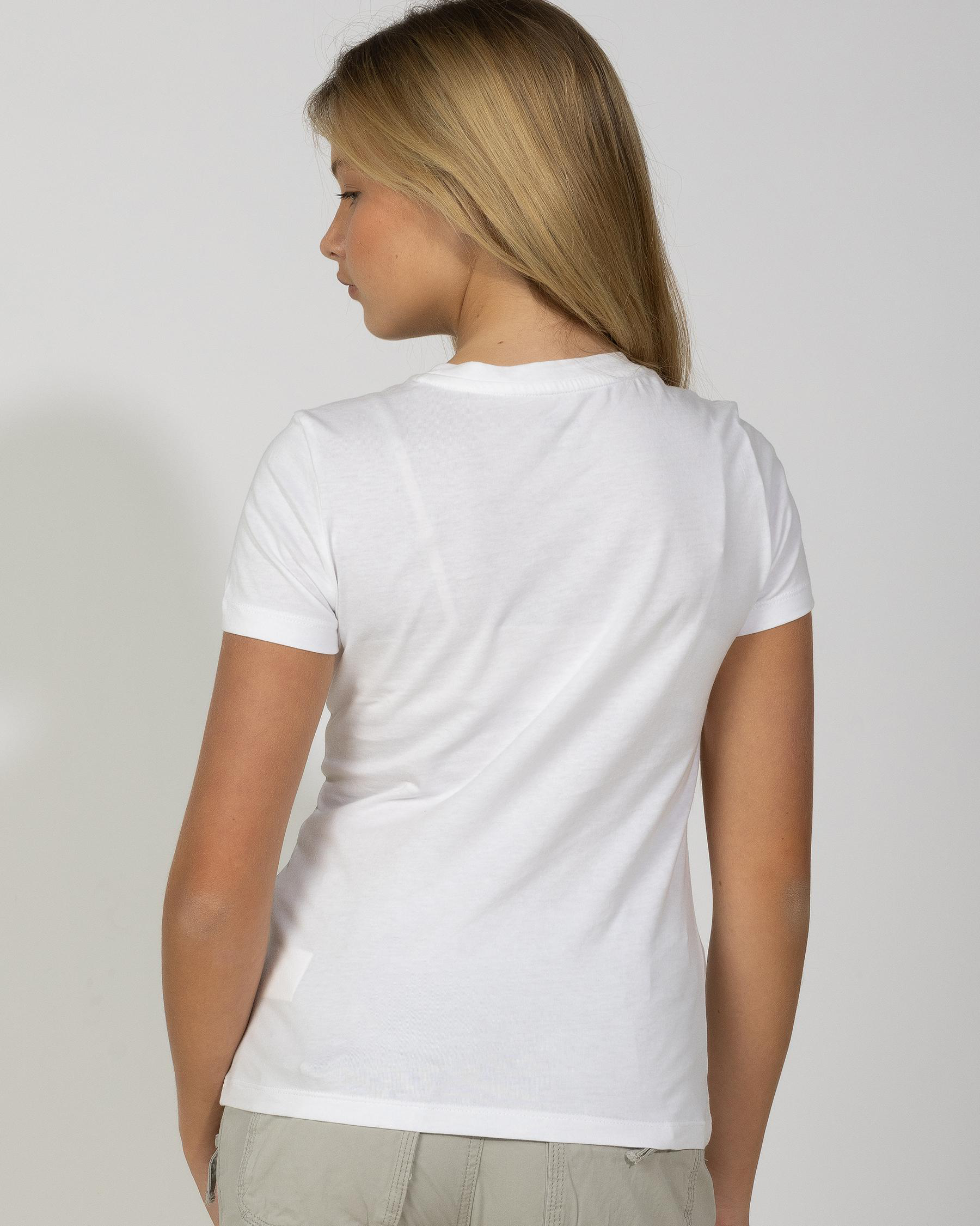 Shop Puma Girls' Essential Bloom Logo T-Shirt In Puma White - Fast ...