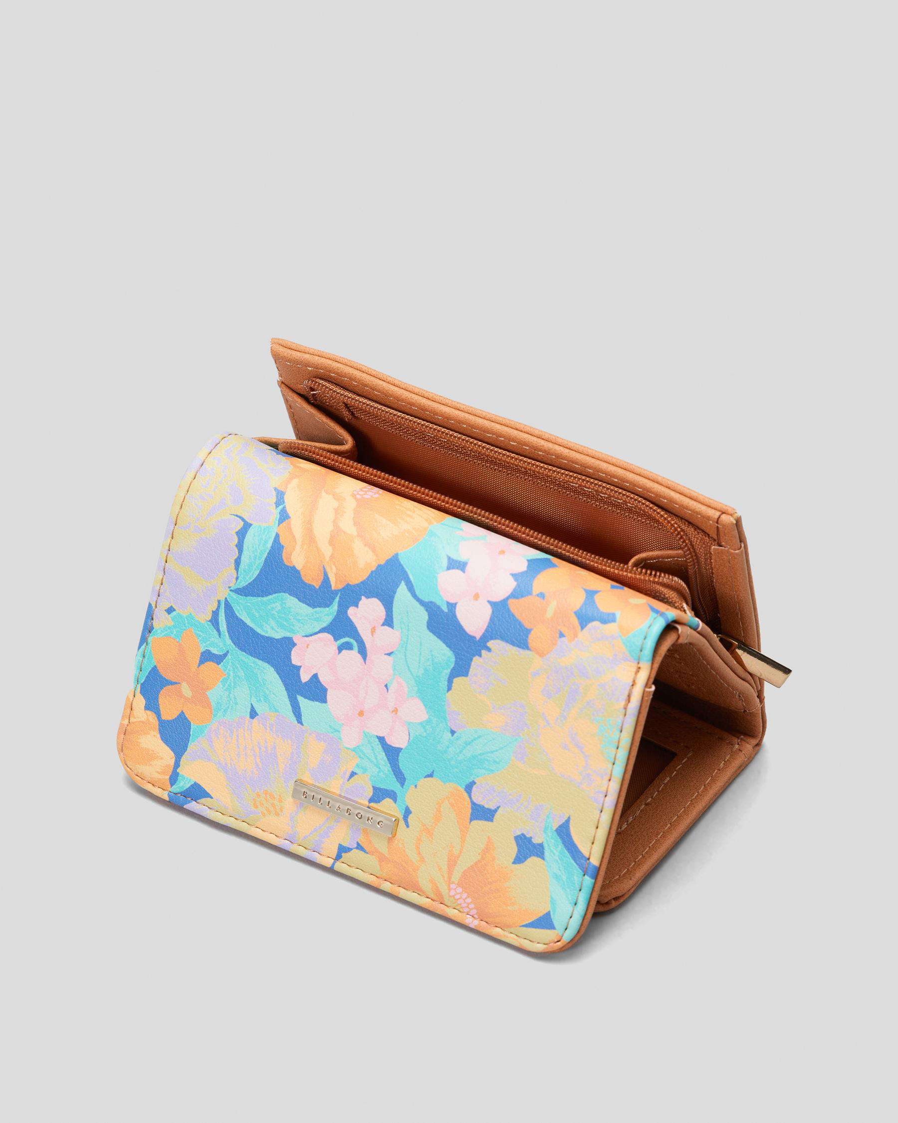 Shop Billabong Last Summer Trifold Wallet In Tan - Fast Shipping & Easy ...