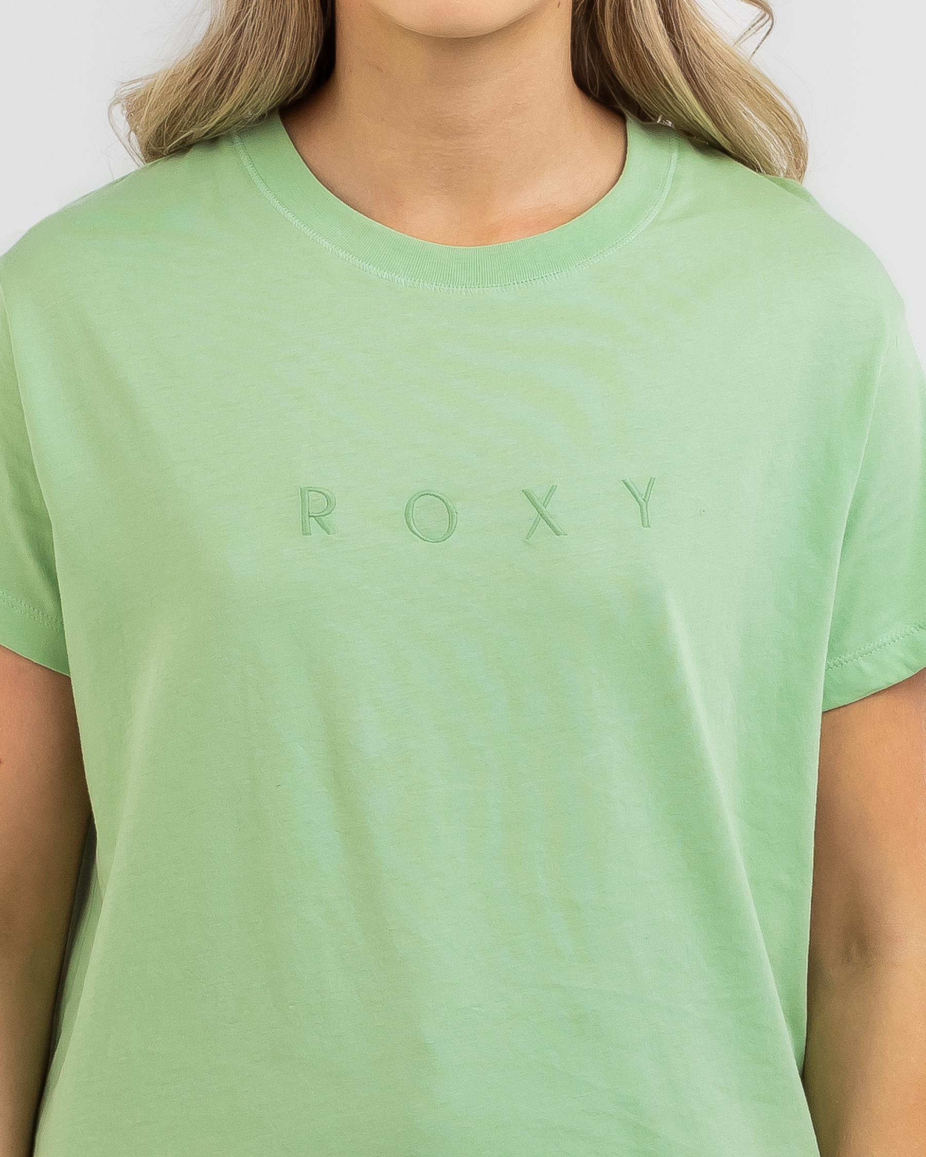 Shop Roxy Just Do You T-Shirt In Sprucetone - Fast Shipping & Easy ...