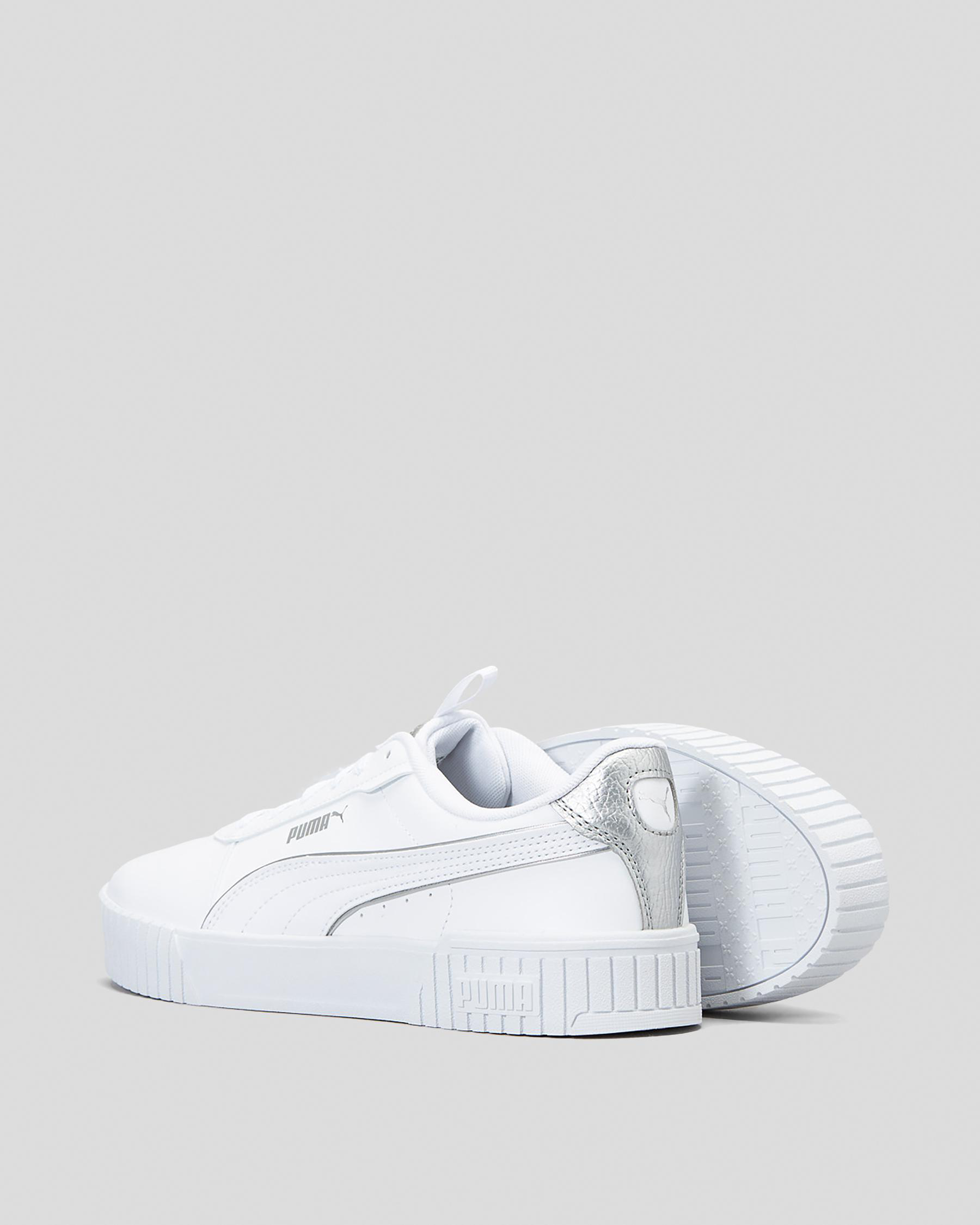 Shop Puma Womens Carina 2.0 Pop Up Shoes In Puma White-m - Fast ...