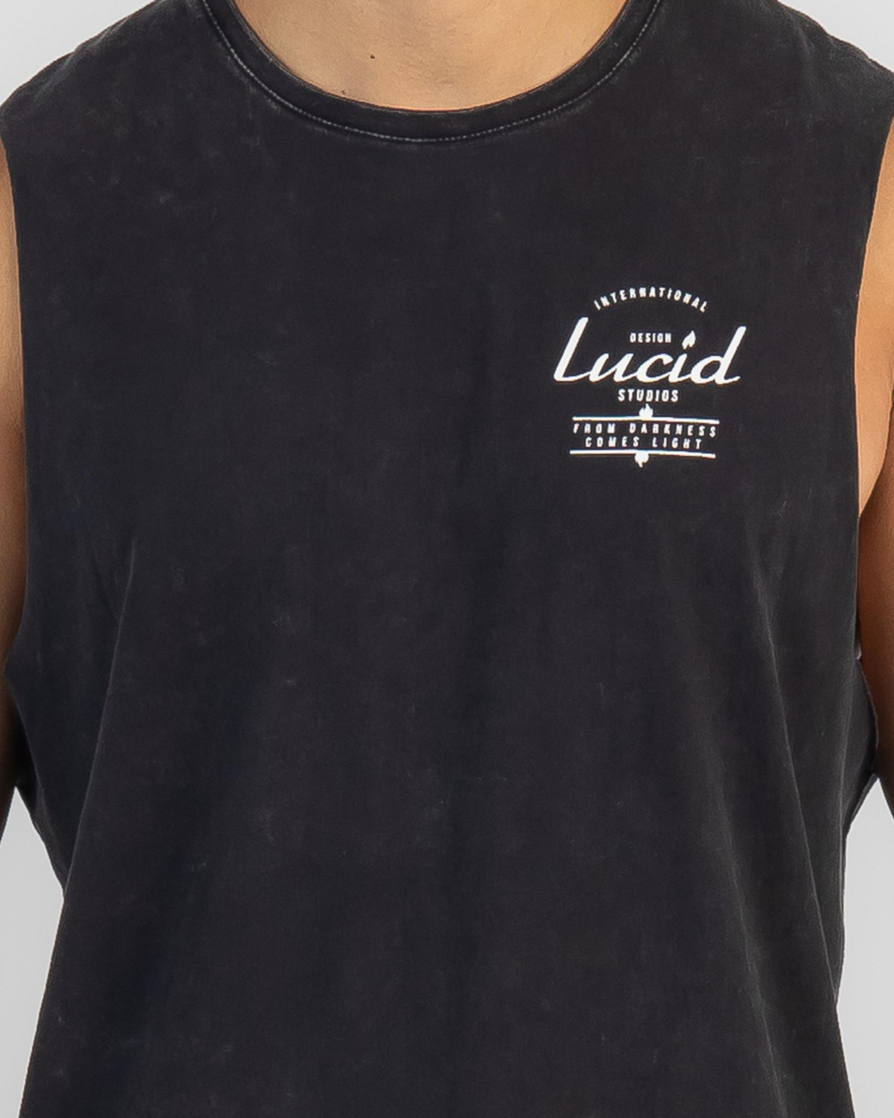 Shop Lucid Cleave Muscle Tank In Black Acid - Fast Shipping & Easy ...