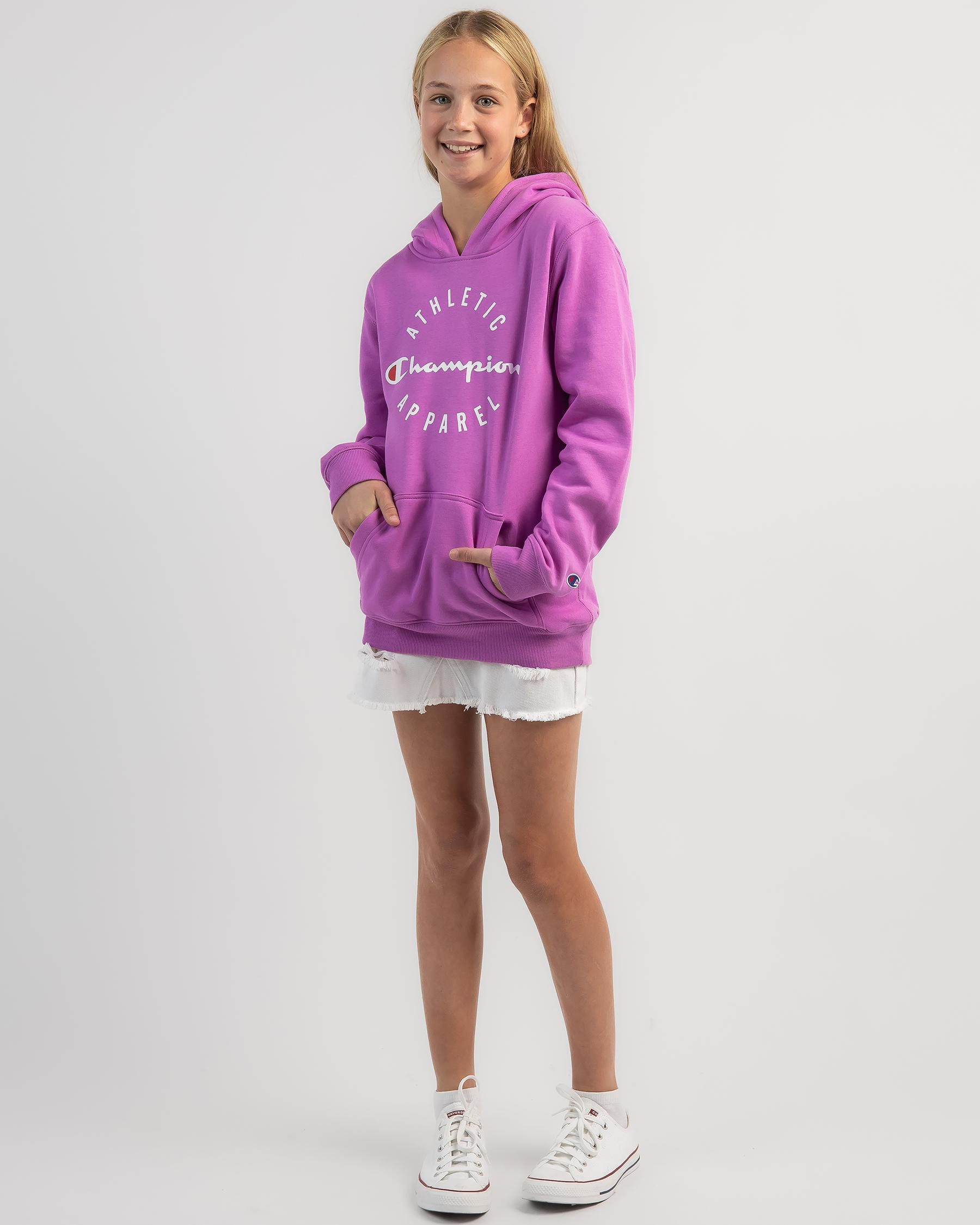 Shop Champion Girls' Sporty Hoodie In Pandora - Fast Shipping & Easy ...