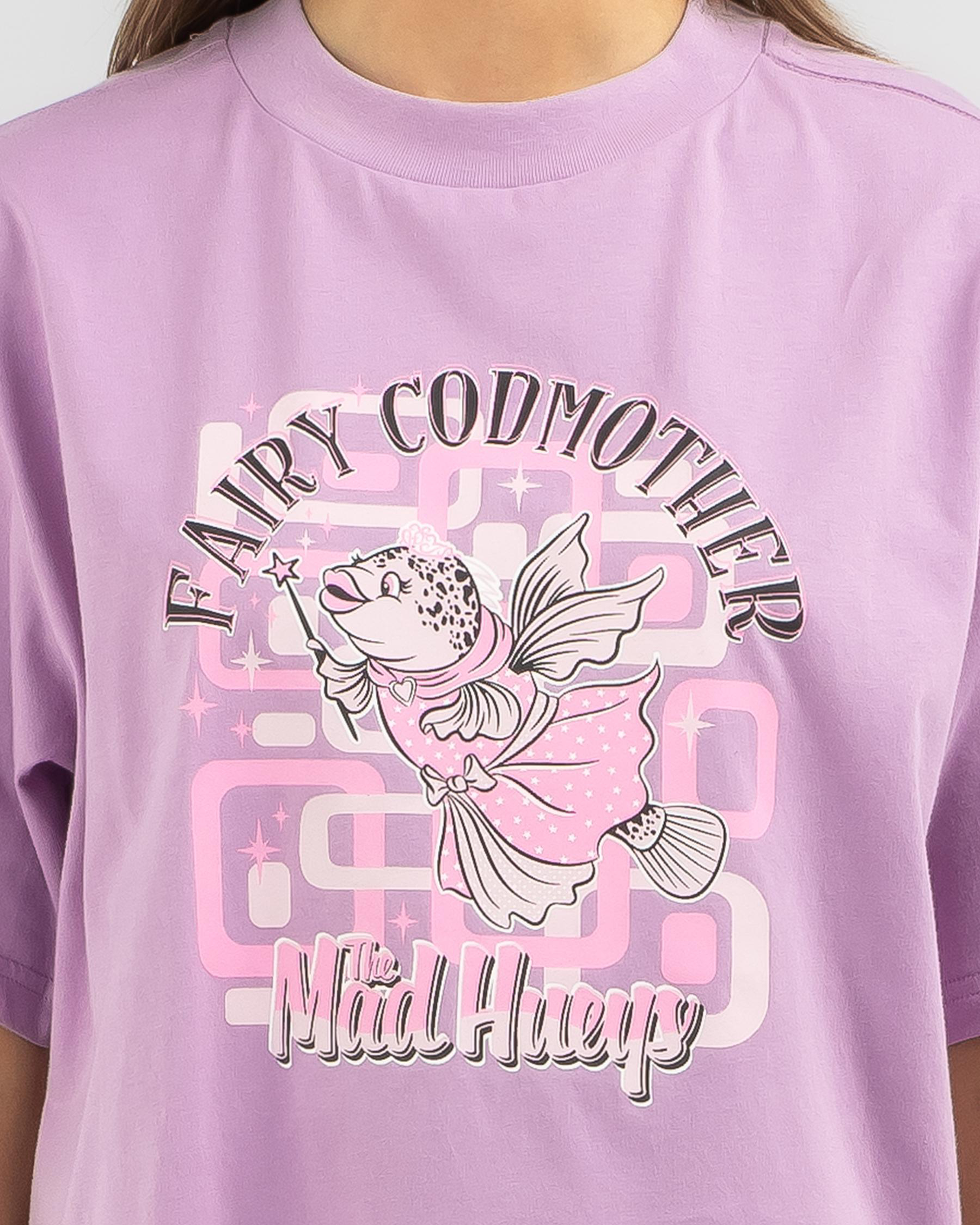 Shop The Mad Hueys Fairy Codmother T-Shirt In Lilac - Fast Shipping ...