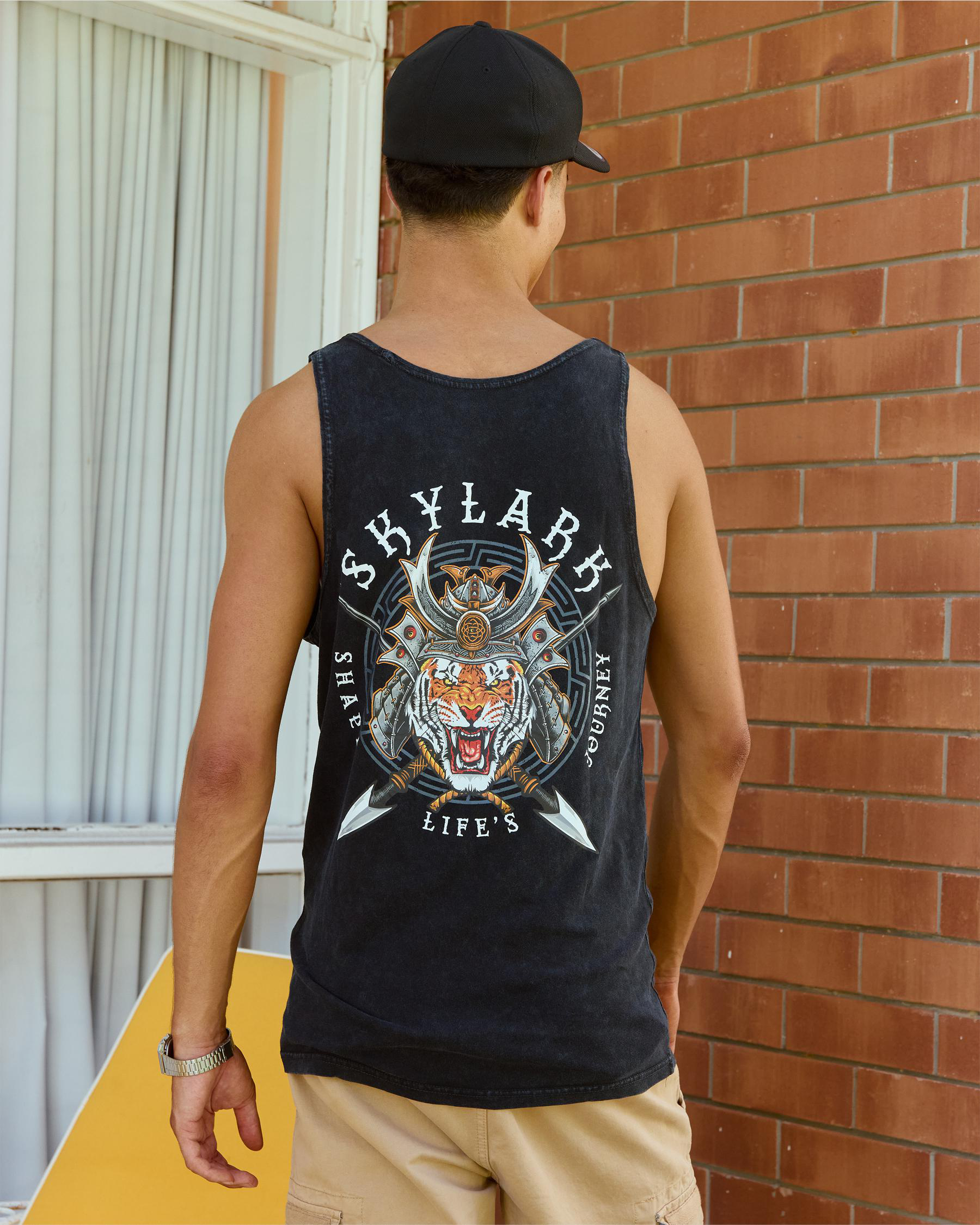 Shop Skylark Samurai Singlet In Navy Acid - Fast Shipping & Easy ...