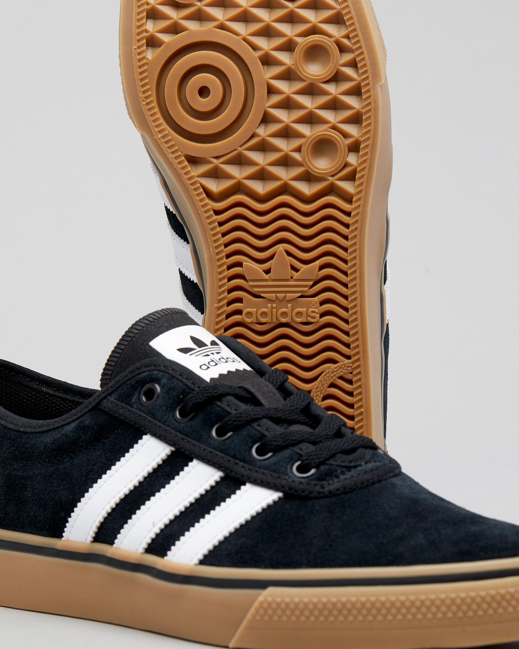 Shop adidas Adi Ease Shoes In Core Black/ftwr White/gum - Fast Shipping ...