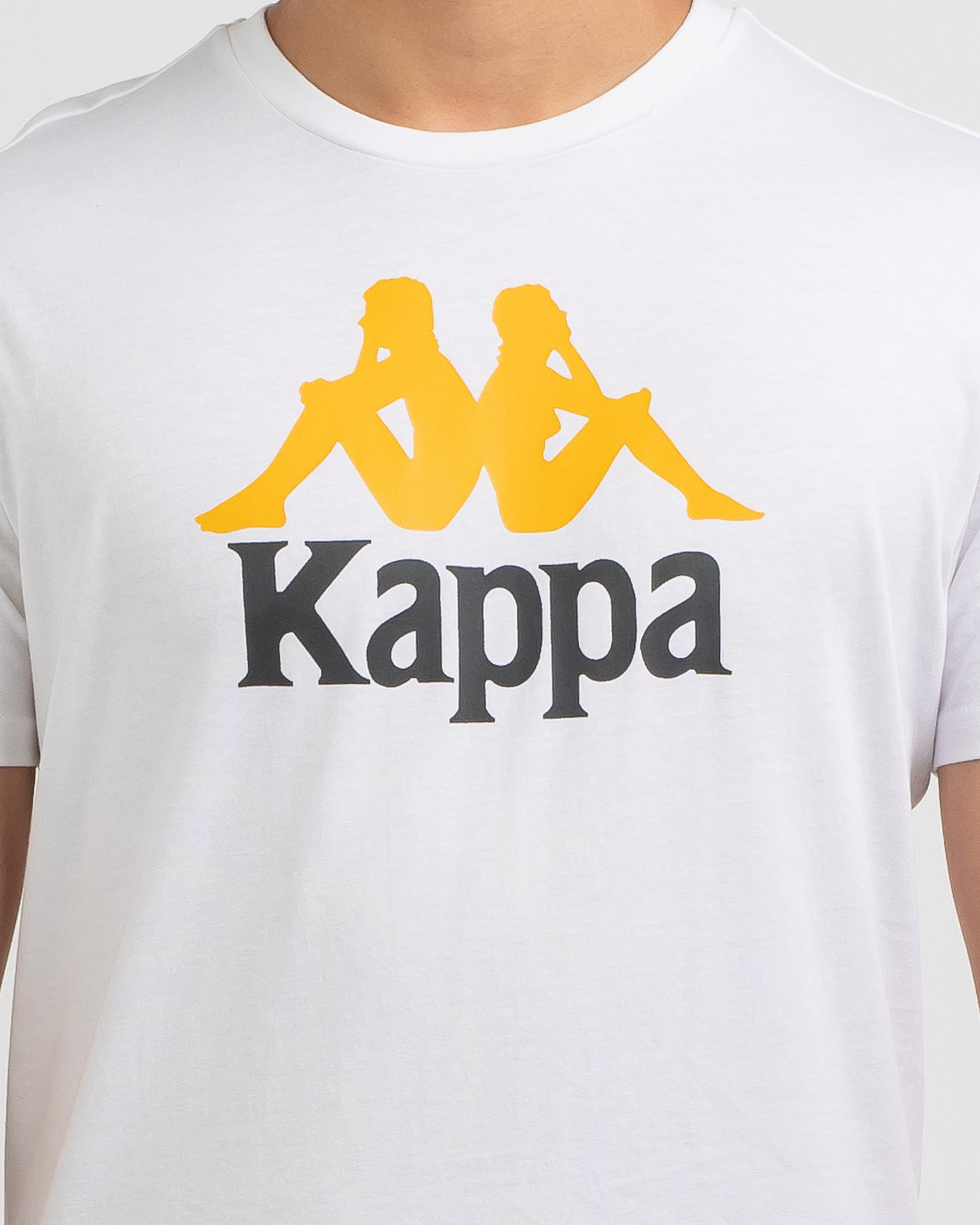 Shop Kappa Authentic Dugheys T-Shirt In White - Fast Shipping & Easy ...