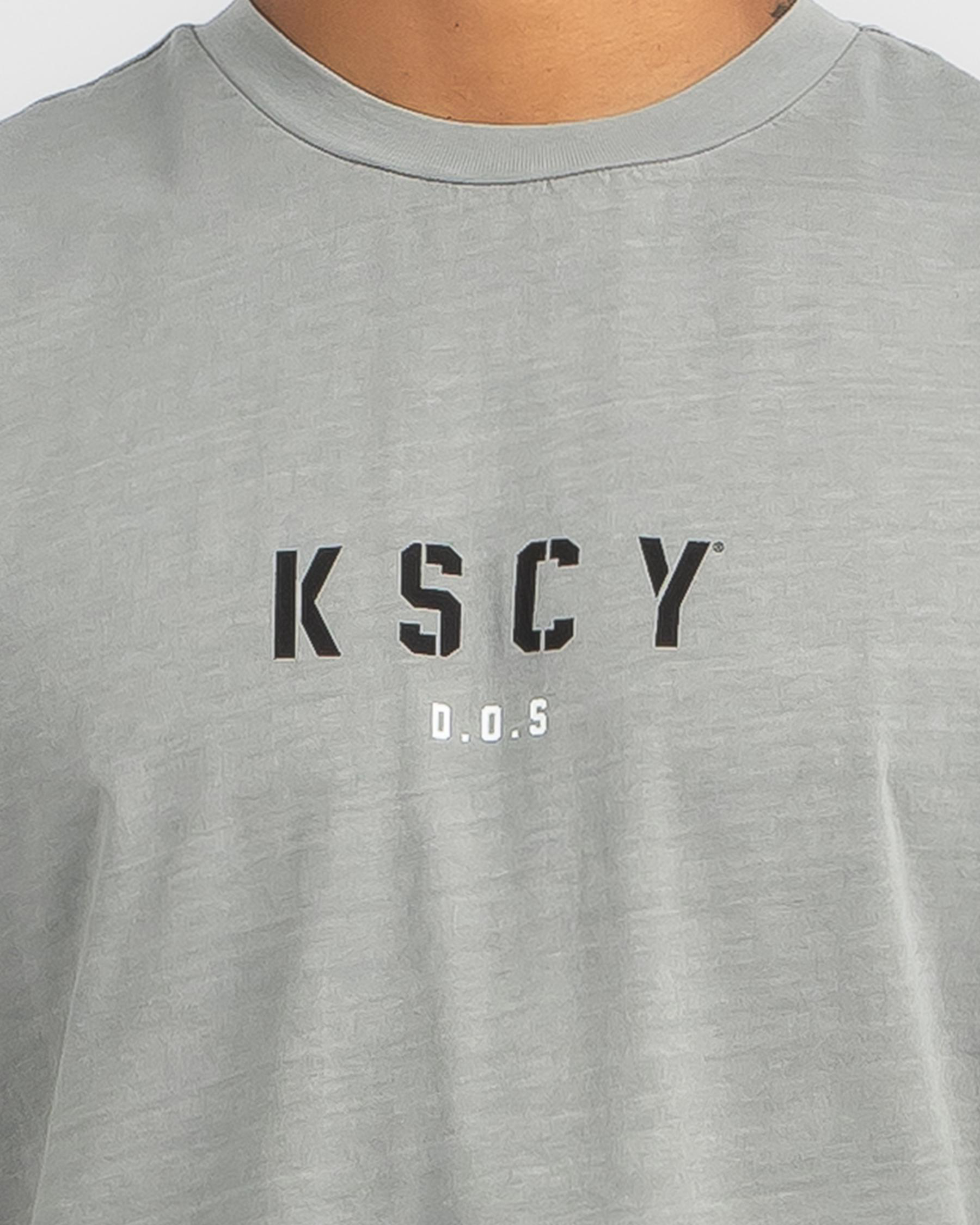 Shop Kiss Chacey Lambert Dual Curved T-Shirt In Pigment Limestone - Fast Shipping & Easy Returns ...
