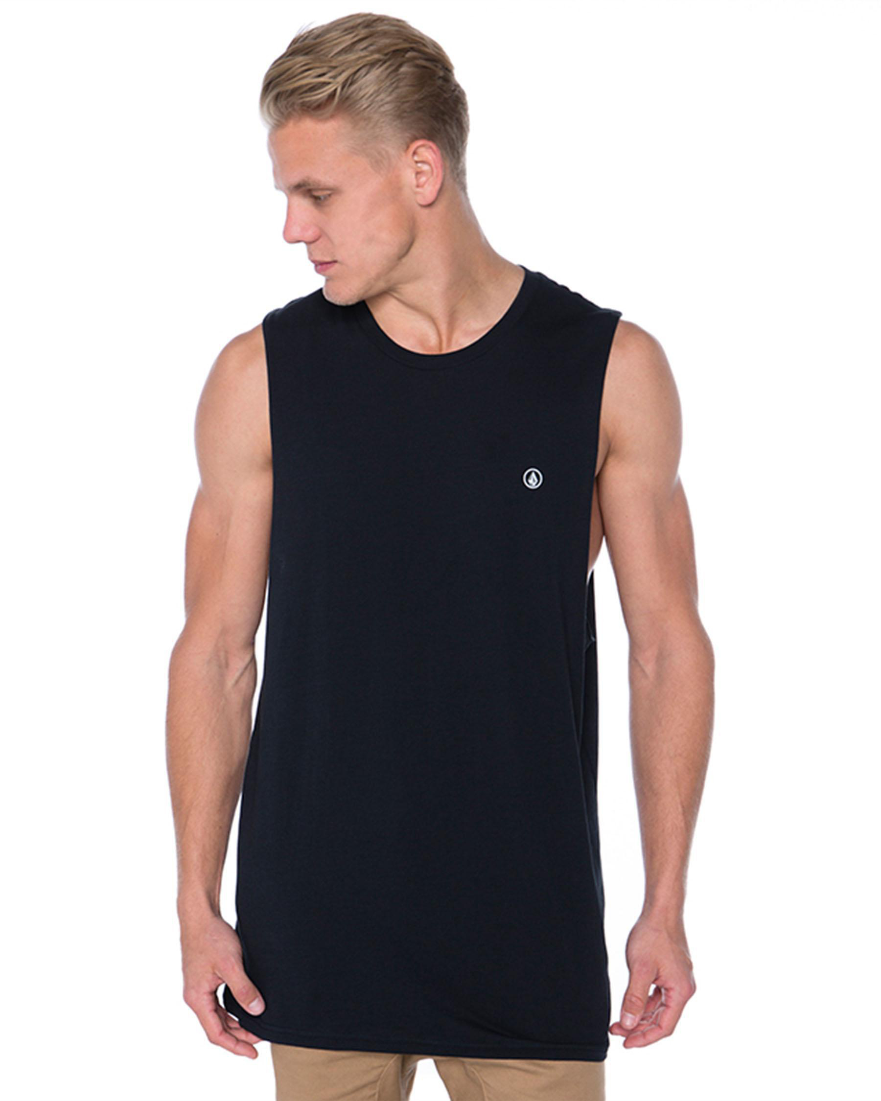 Shop Volcom Solid Muscle Tank In Black - Fast Shipping & Easy Returns ...