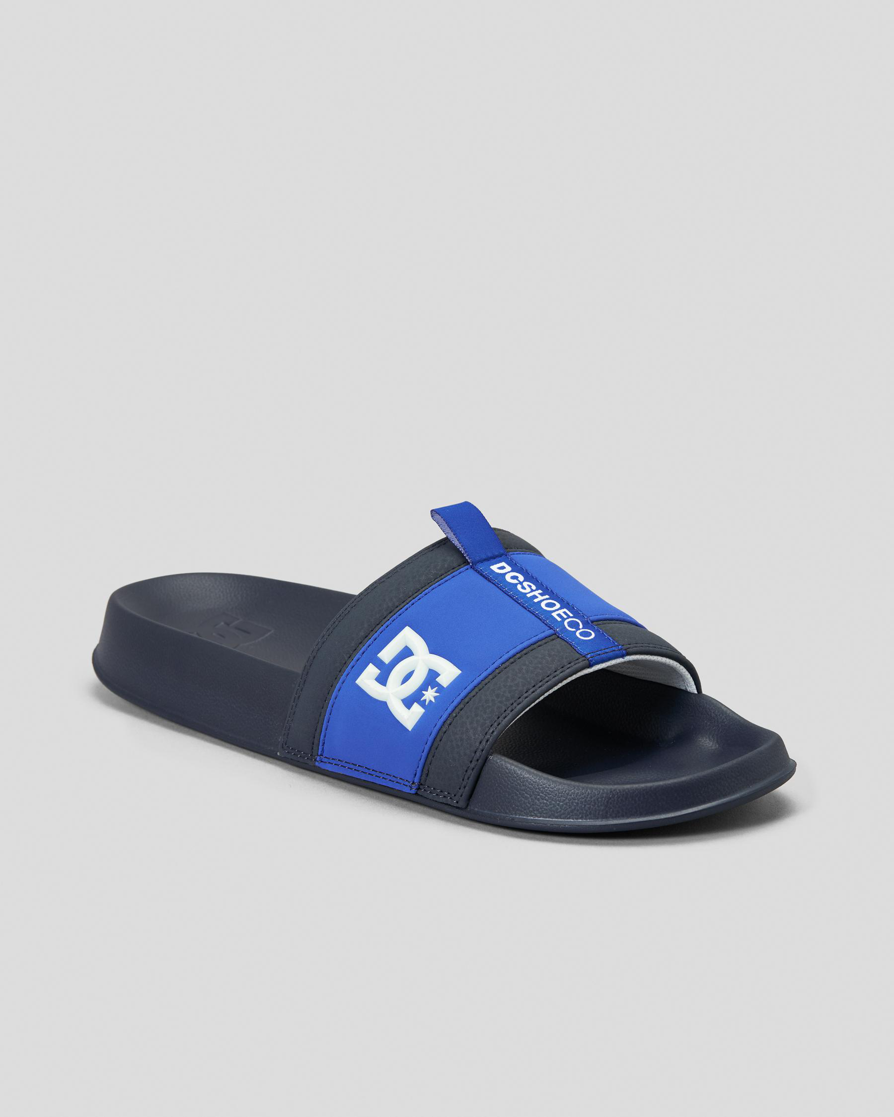 Shop DC Shoes Lynx Slides In Blue/blue/white - Fast Shipping & Easy ...