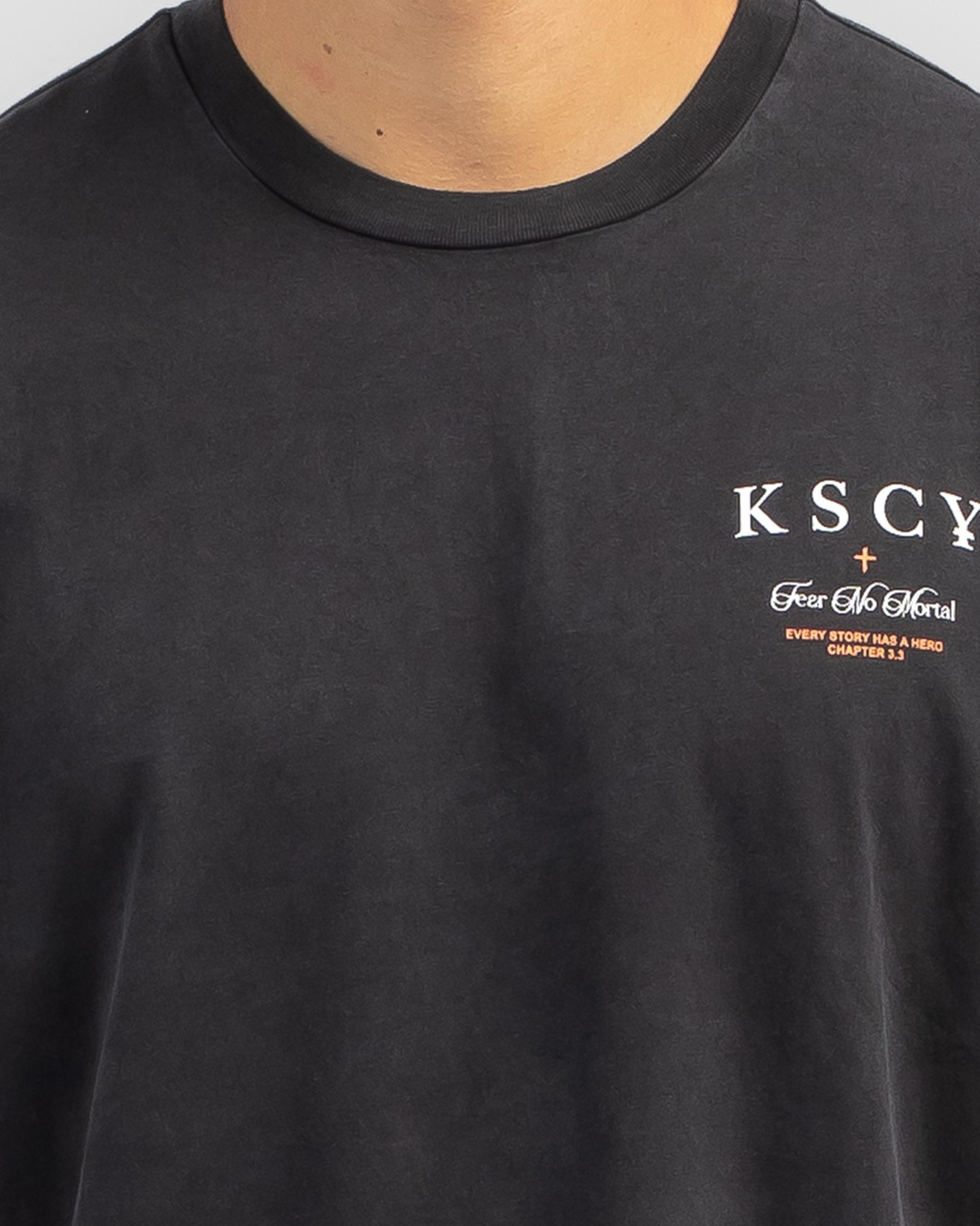 Shop Kiss Chacey Suburban Gothic Heavy Box Fit T-Shirt In Mineral Black ...