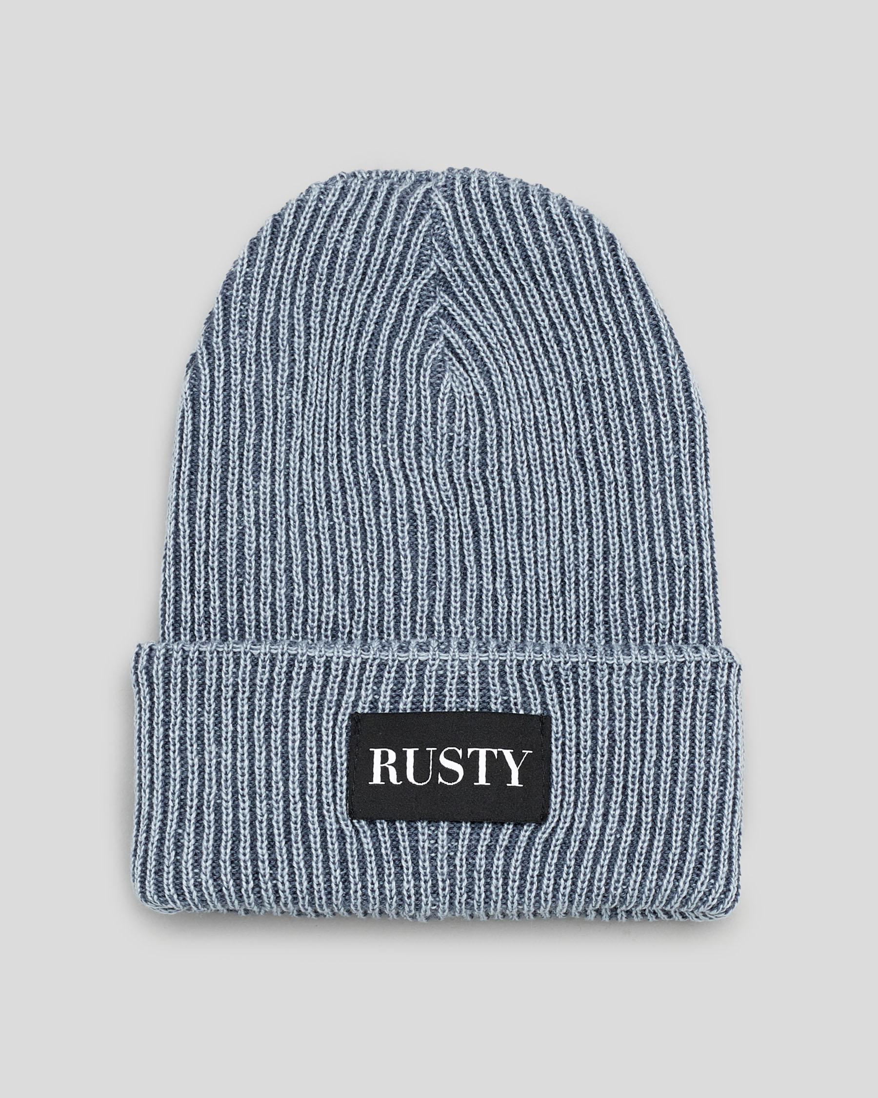 Shop Rusty Tunnel Beanie In China Blue - Fast Shipping & Easy Returns ...