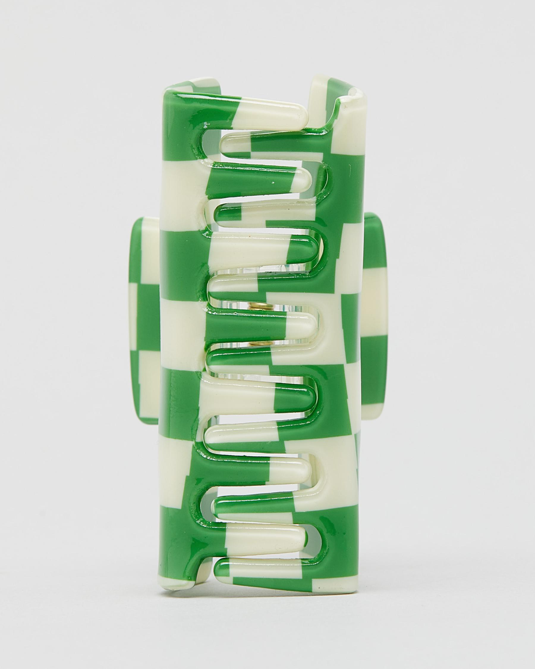 Shop Karyn In LA Kristy Hair Claw Clip In Green - Fast Shipping & Easy ...