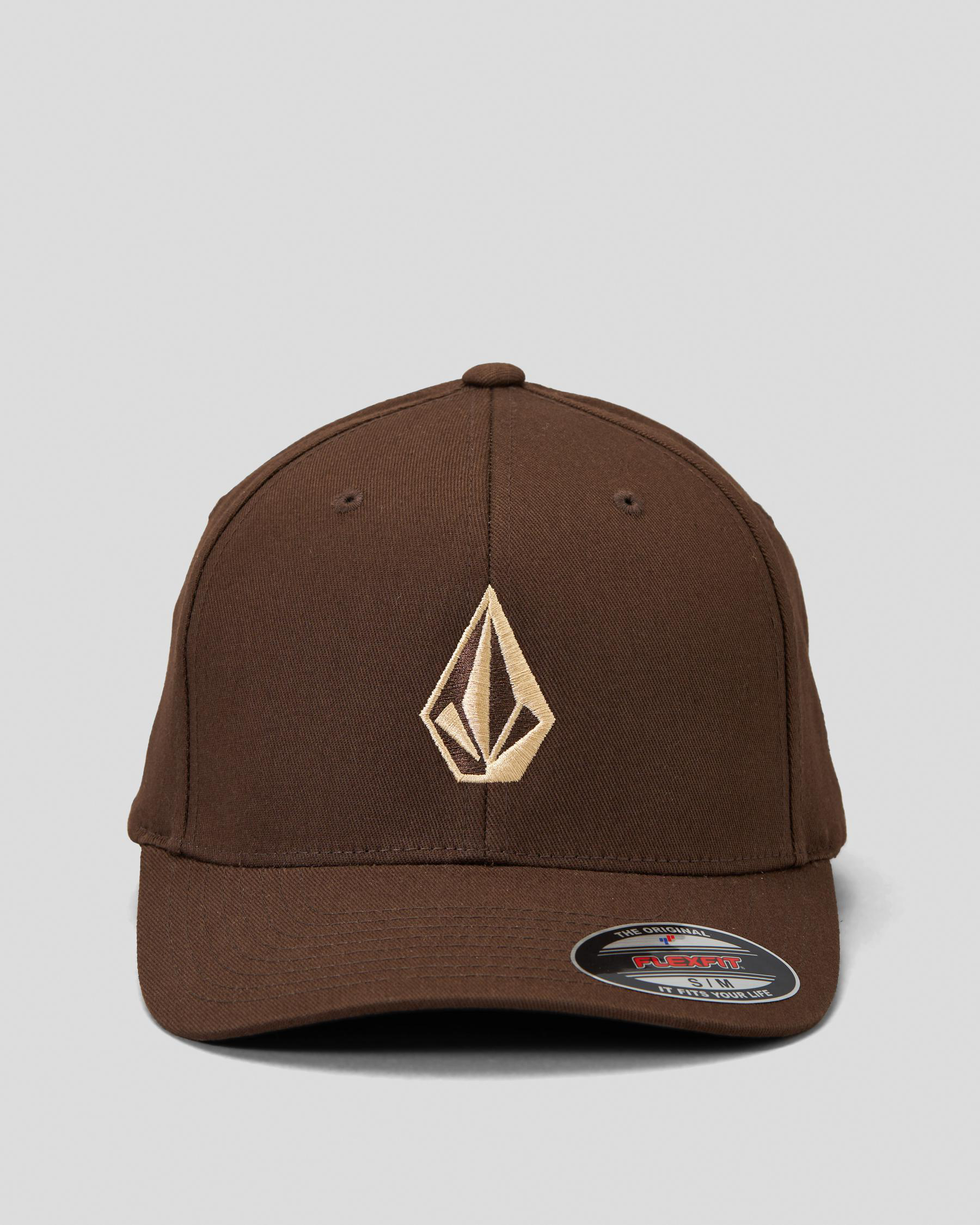 Shop Volcom Full Stone Flexfit Cap In Mud - Fast Shipping & Easy ...