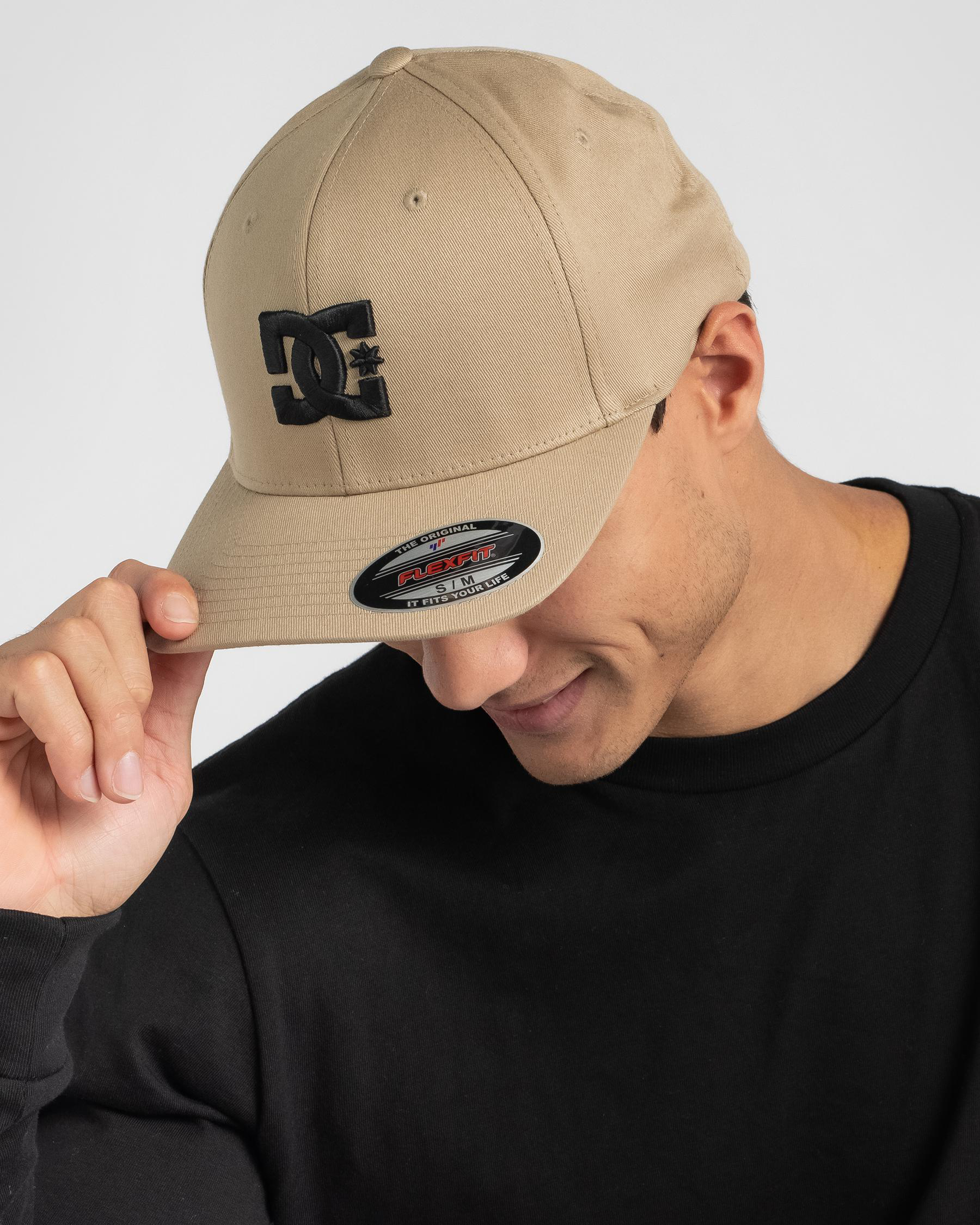 Shop DC Shoes Capstar 2 Flexfit Cap In Khaki - Fast Shipping & Easy ...