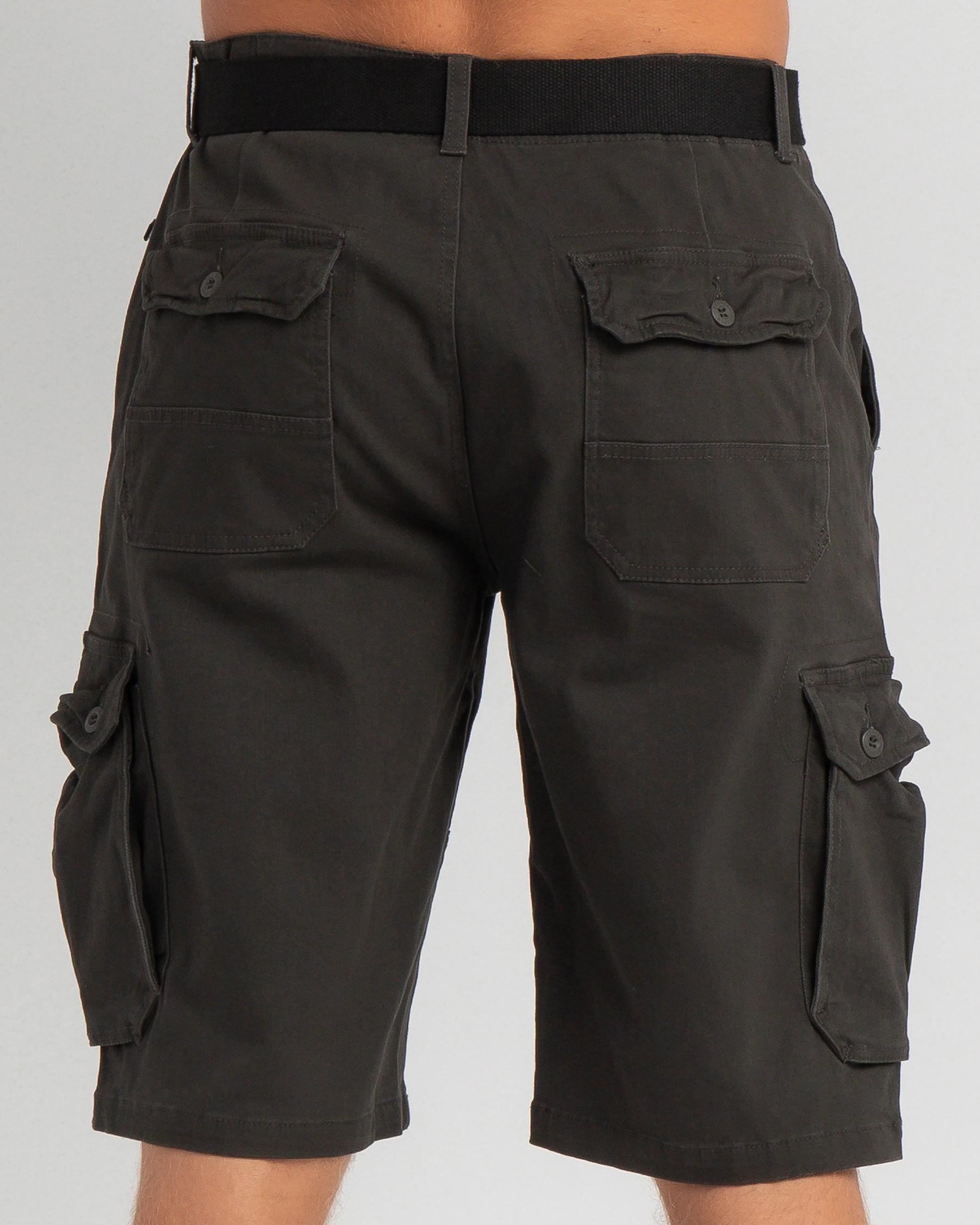 Shop Dexter Protector Cargo Shorts In Washed Black - Fast Shipping ...