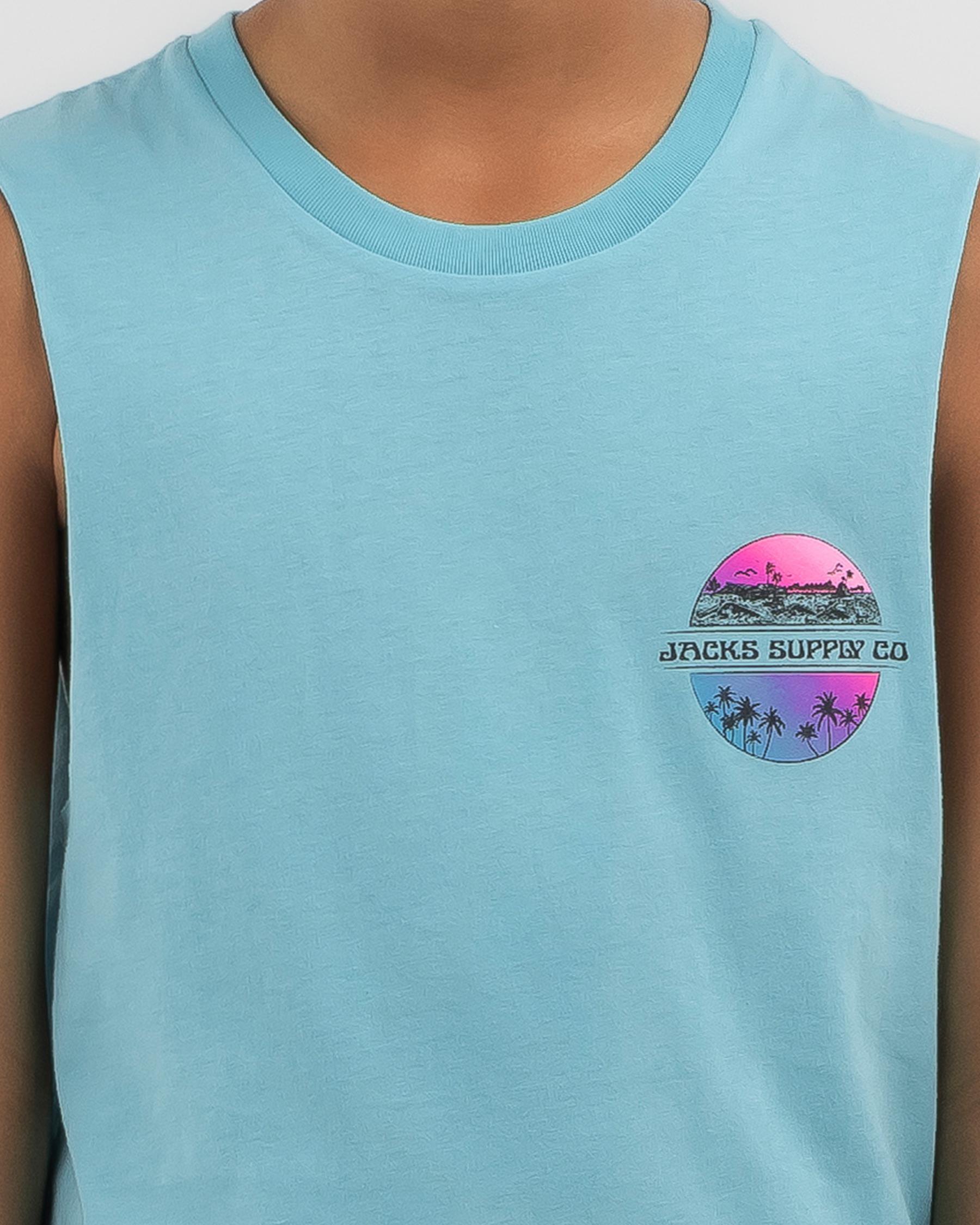 Shop Jacks Boys' Summer Muscle Tank In Blue - Fast Shipping & Easy ...