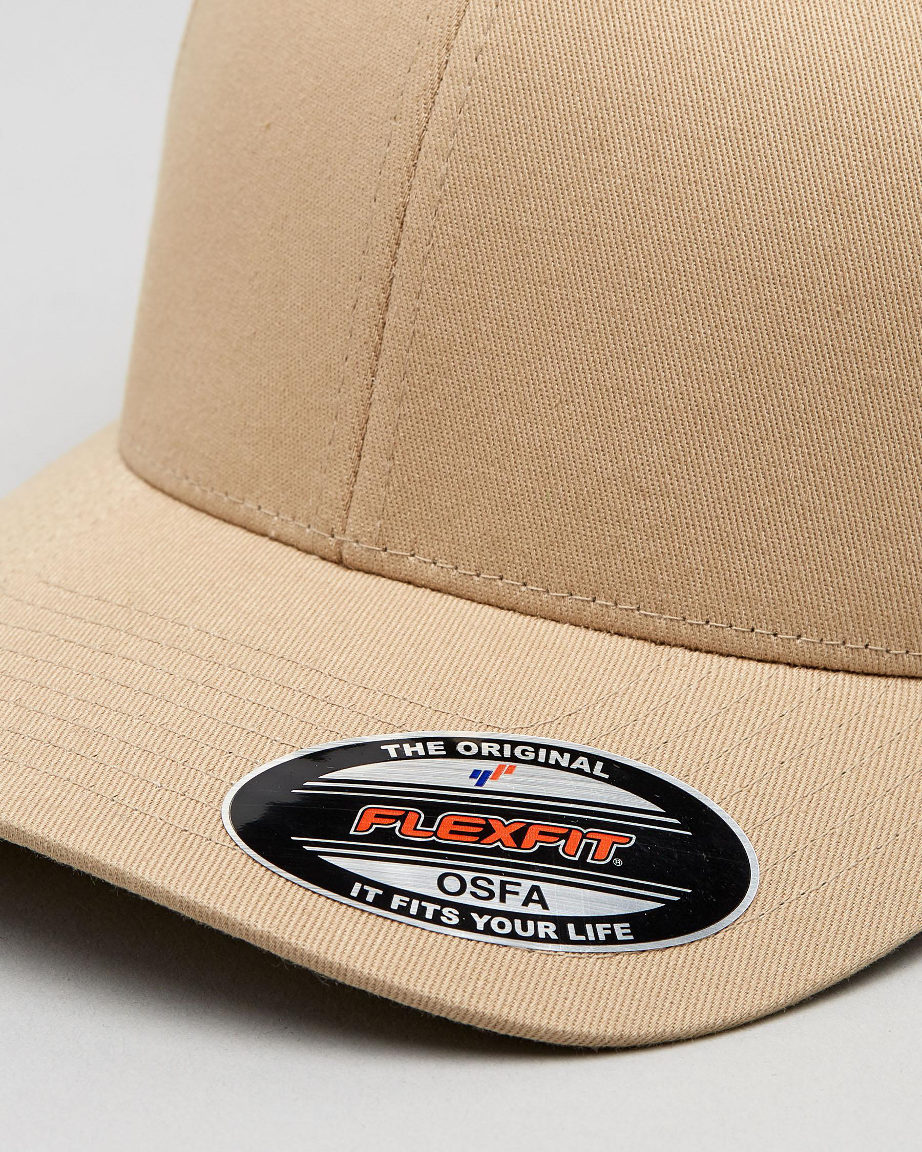 Flexfit Basic Flexfit Cap In Khaki - FREE* Shipping & Easy Returns ...