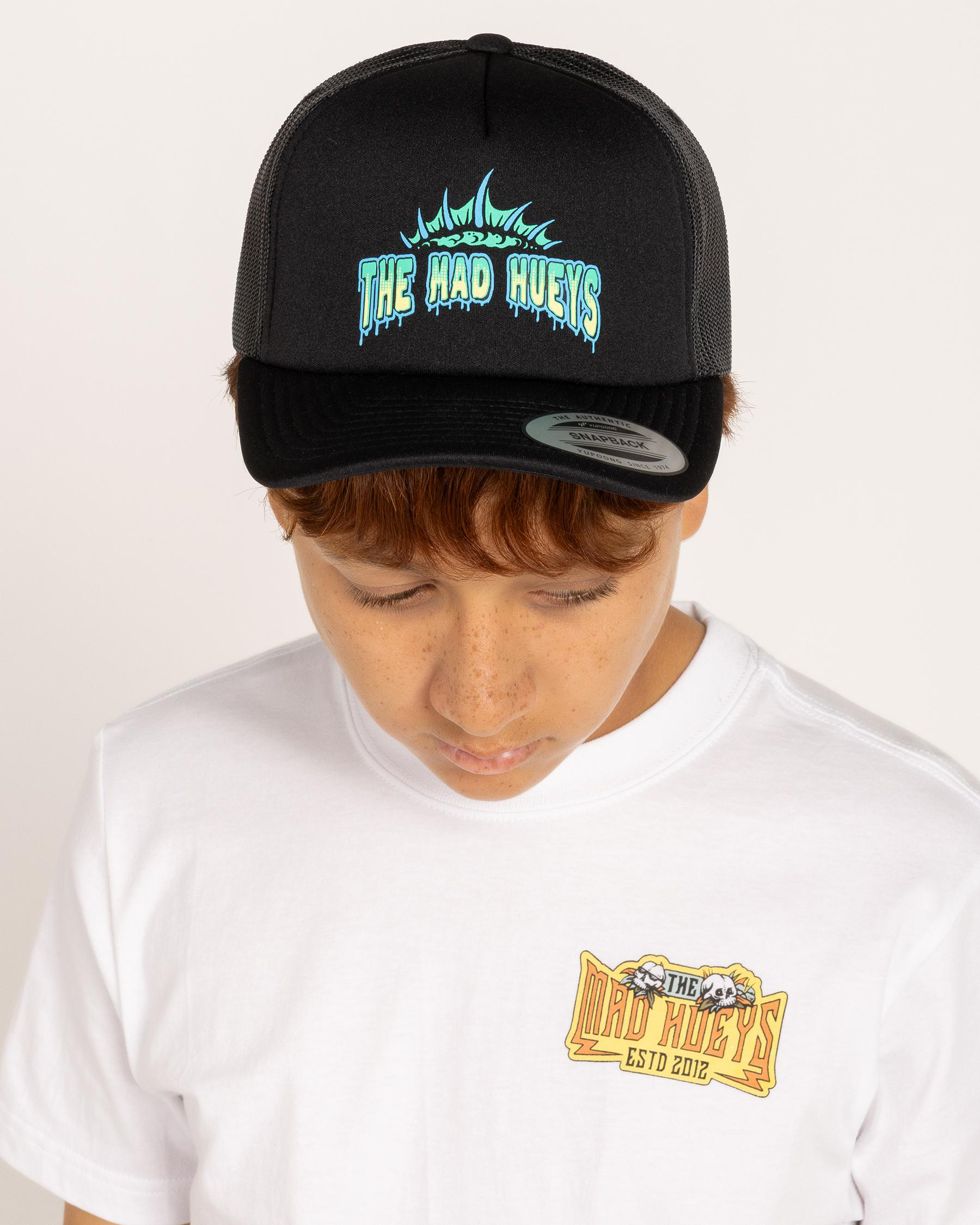 Shop The Mad Hueys Boys' Codzilla Returns Trucker Cap In Black - Fast ...