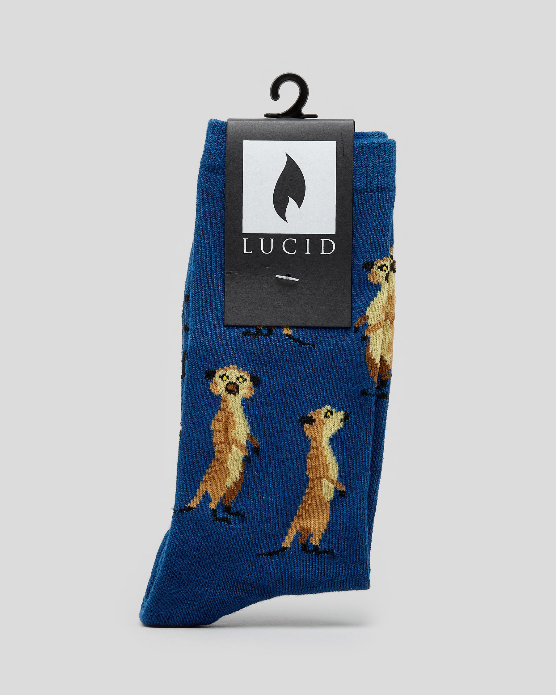 Shop Lucid Meerkat Socks In Navy - Fast Shipping & Easy Returns - City ...