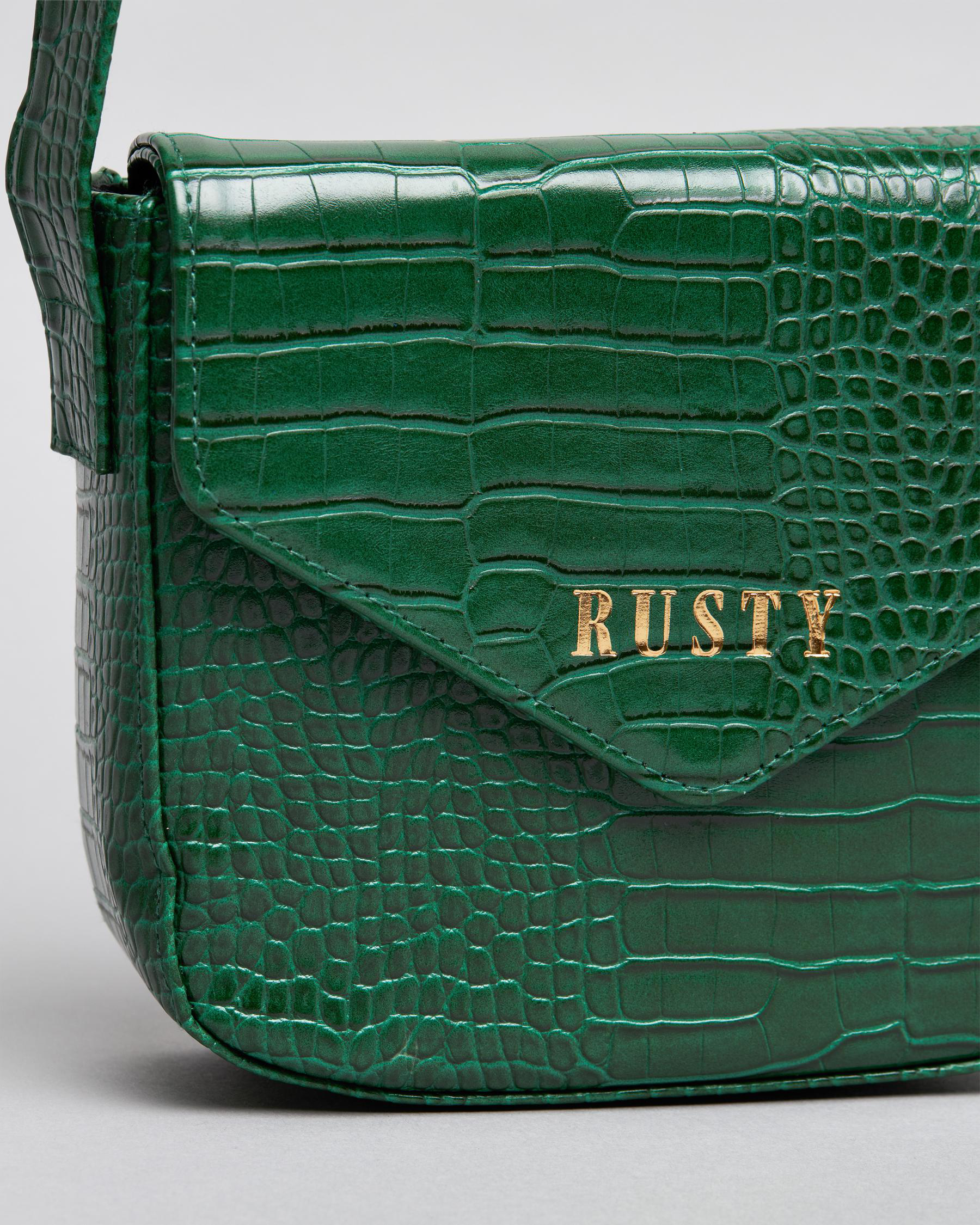 Shop Rusty Billie Shoulder Bag In Dark Emerald - Fast Shipping & Easy ...