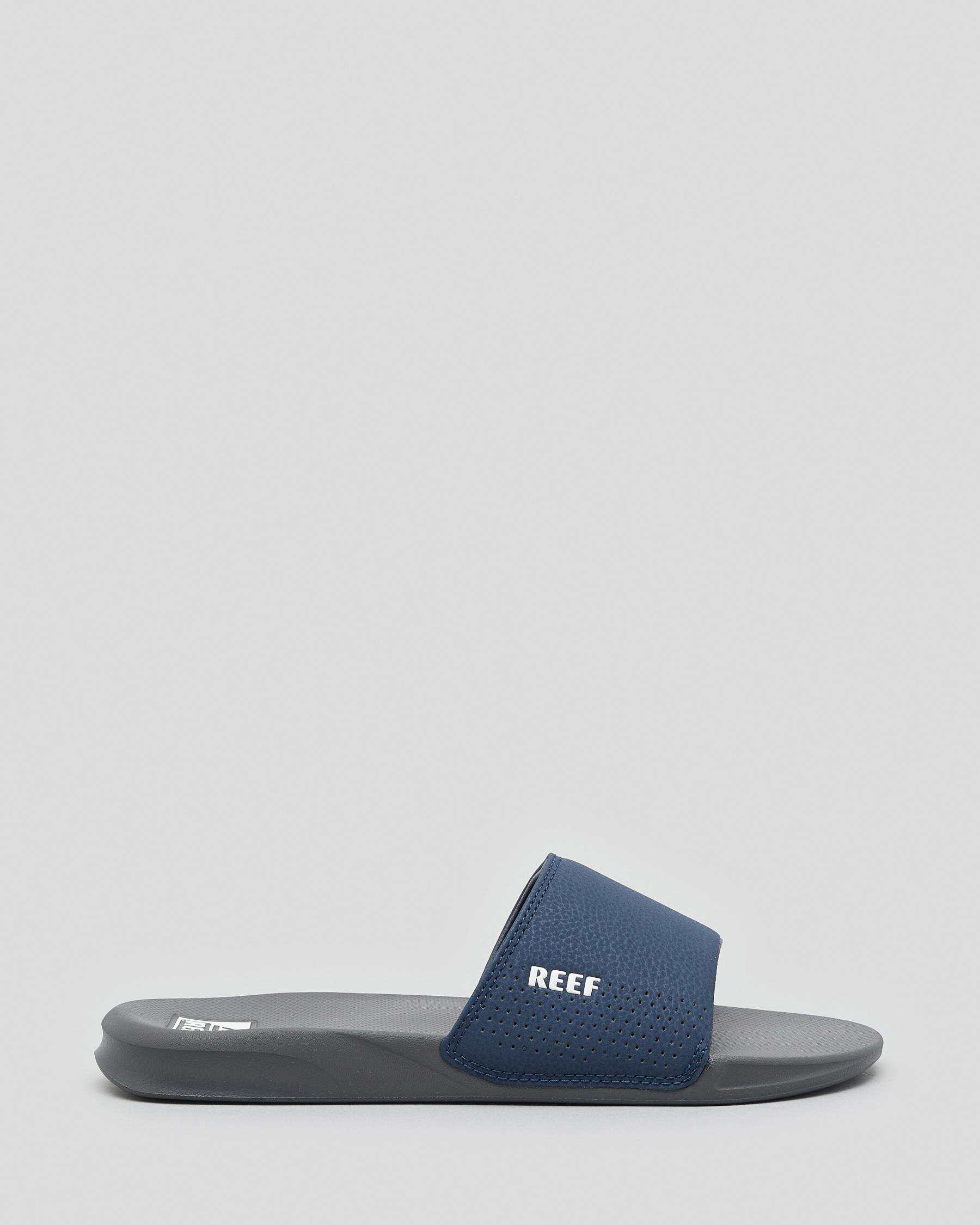 Shop Reef Reef One Slides In Navy/grey - Fast Shipping & Easy Returns ...