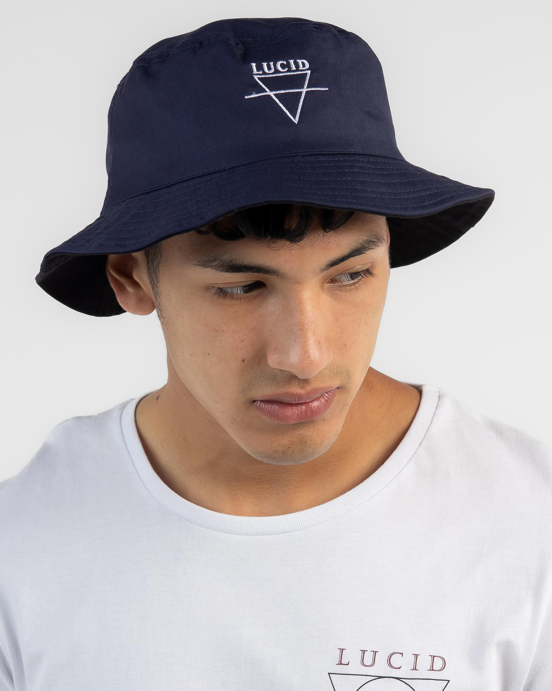 Shop Lucid Wisdom Bucket Hat In Black/navy - Fast Shipping & Easy ...
