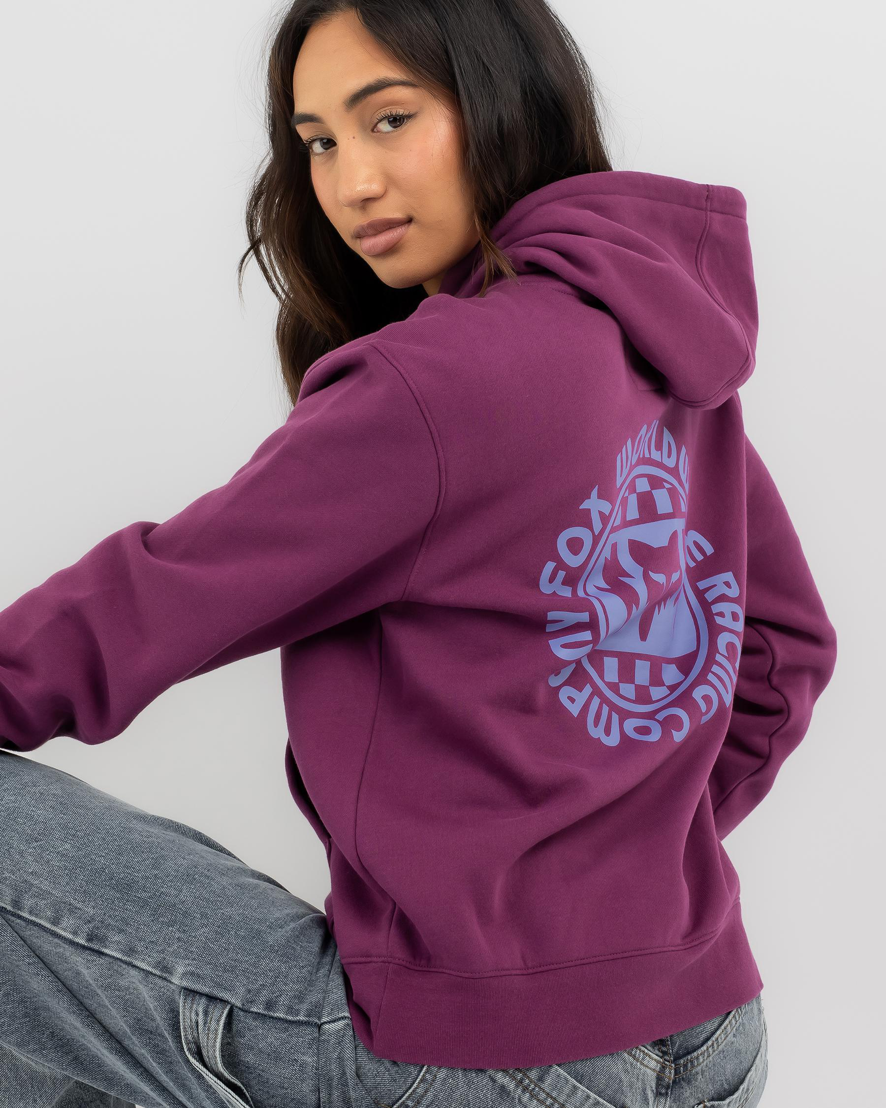 Shop Fox Next Level Fleece Pullover In Sangria - Fast Shipping & Easy ...