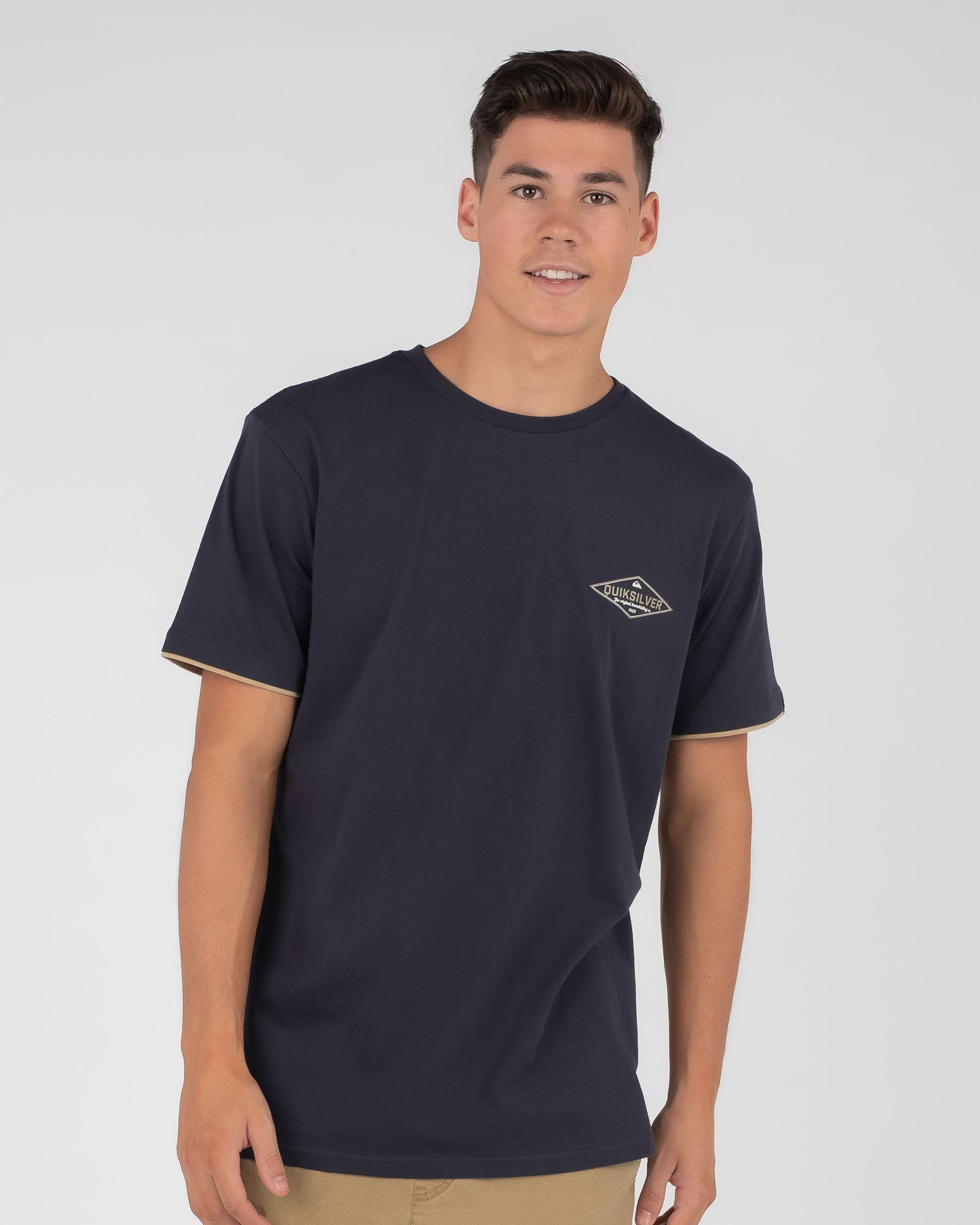 Shop Quiksilver Tipper T-Shirt In Parisian Night - Fast Shipping & Easy ...