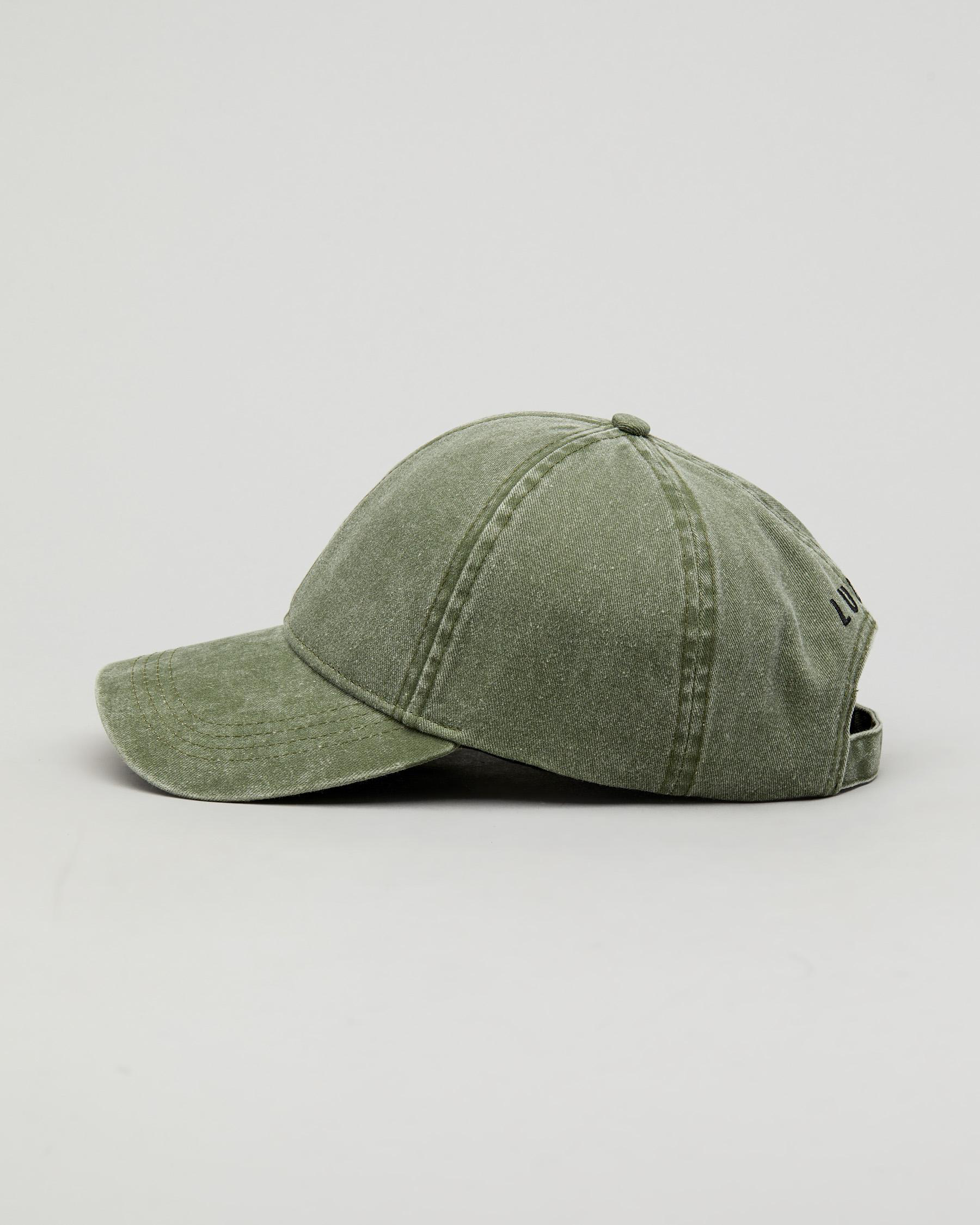 Shop Lucid Washed Up Dad Cap In Washed Olive - Fast Shipping & Easy ...