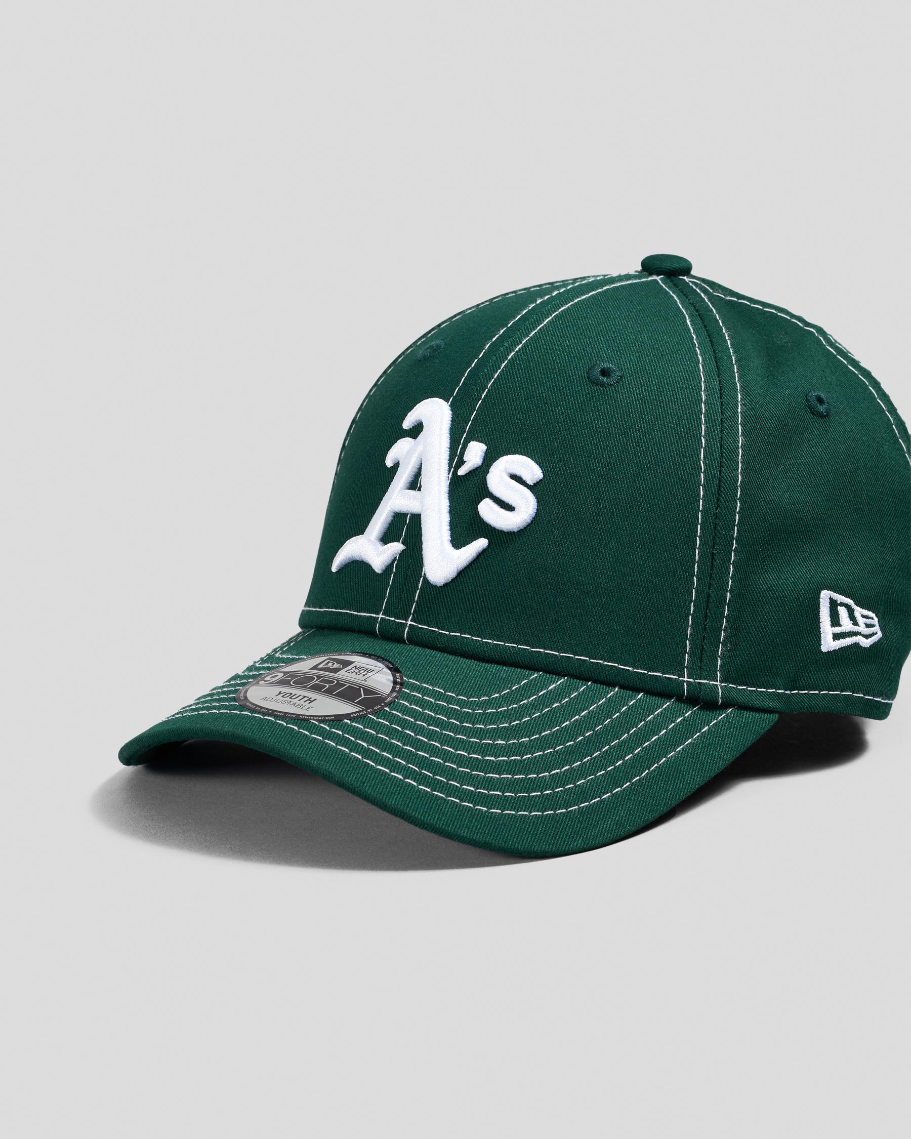 Shop New Era Boys' 9Forty Contrast Oakland Athletics OTC Cap In Otc ...