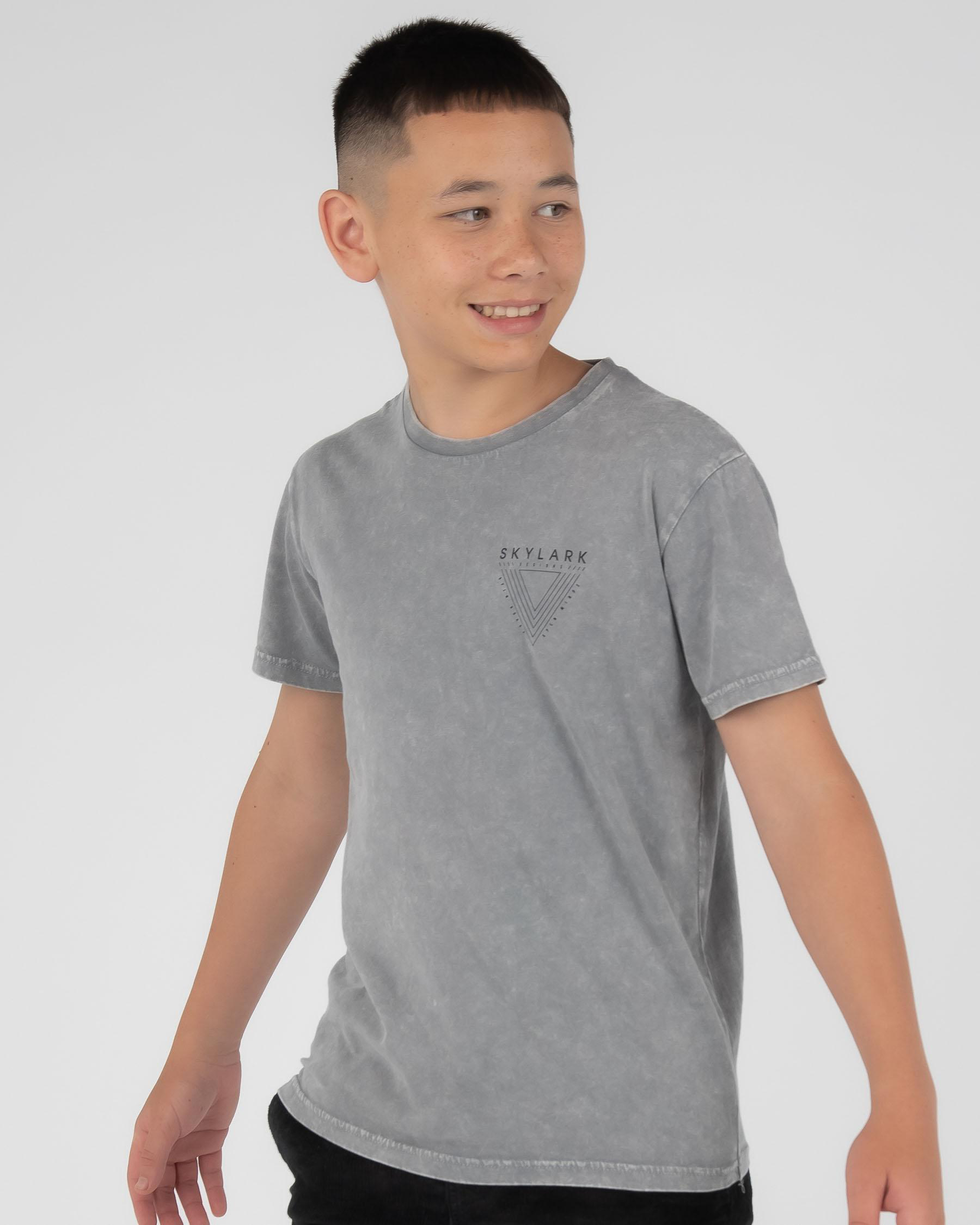 Shop Skylark Boys' Bermuda T-Shirt In Light Grey Acid - Fast Shipping ...