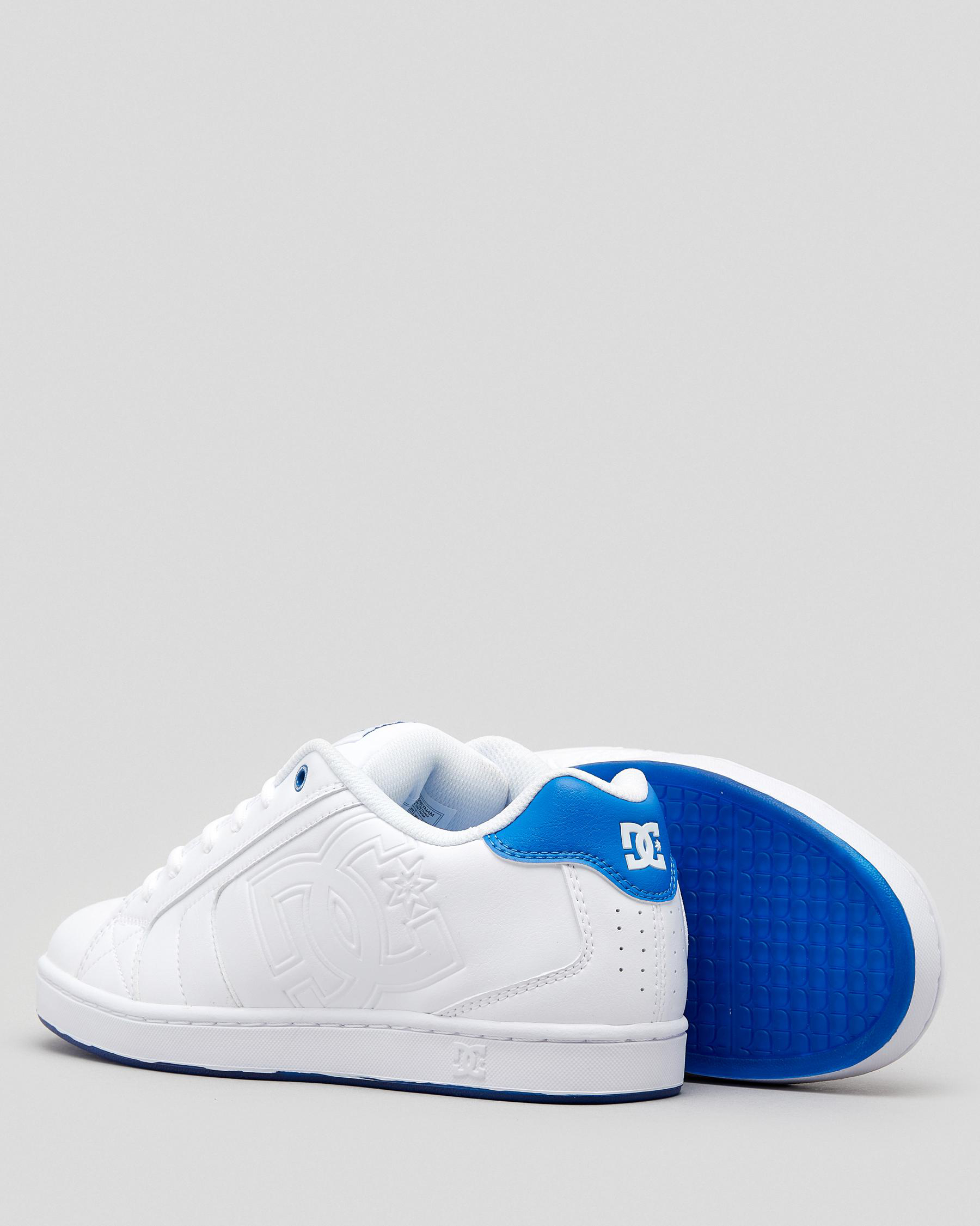 Shop DC Shoes Net LE Shoes In White/white/blue - Fast Shipping & Easy ...