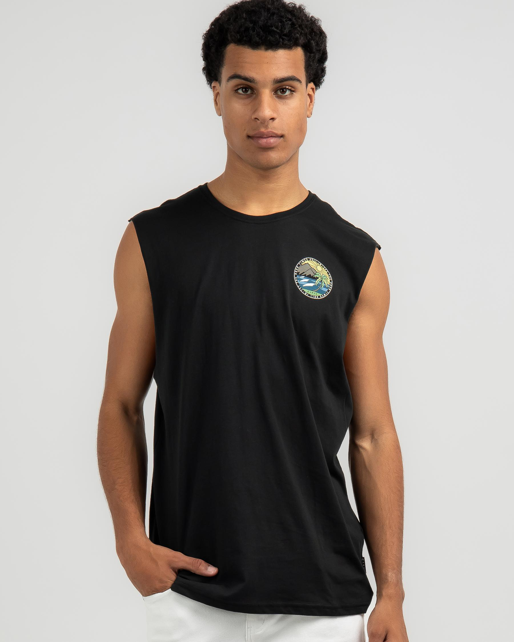 Shop Carve Sun 'N' Surf Muscle Tank In Black - Fast Shipping & Easy ...