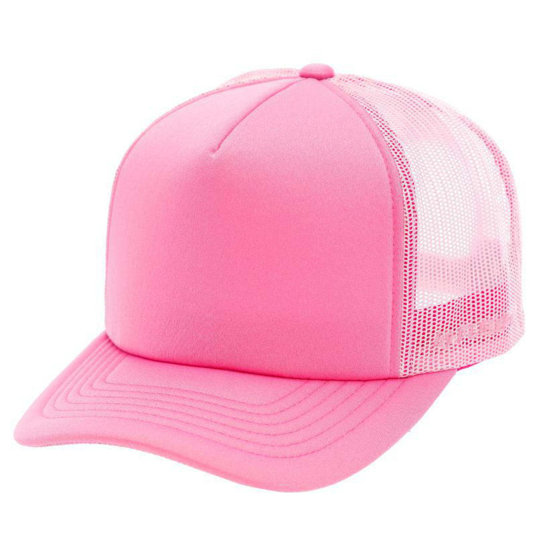 Shop Flexfit High Crown Trucker Cap In Pink - Fast Shipping & Easy ...