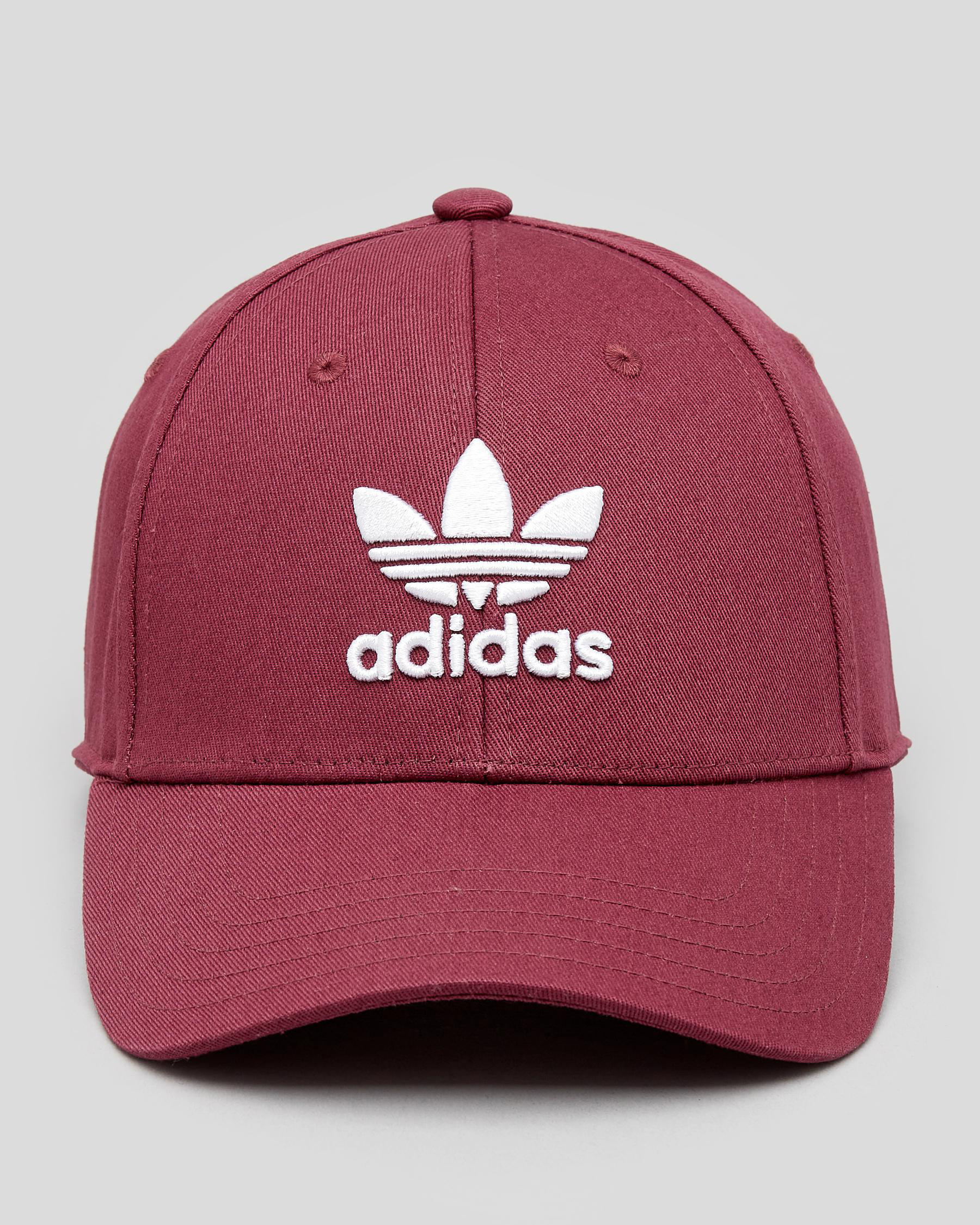 Shop adidas Classic Trefoil Cap In Victory Crimson - Fast Shipping ...