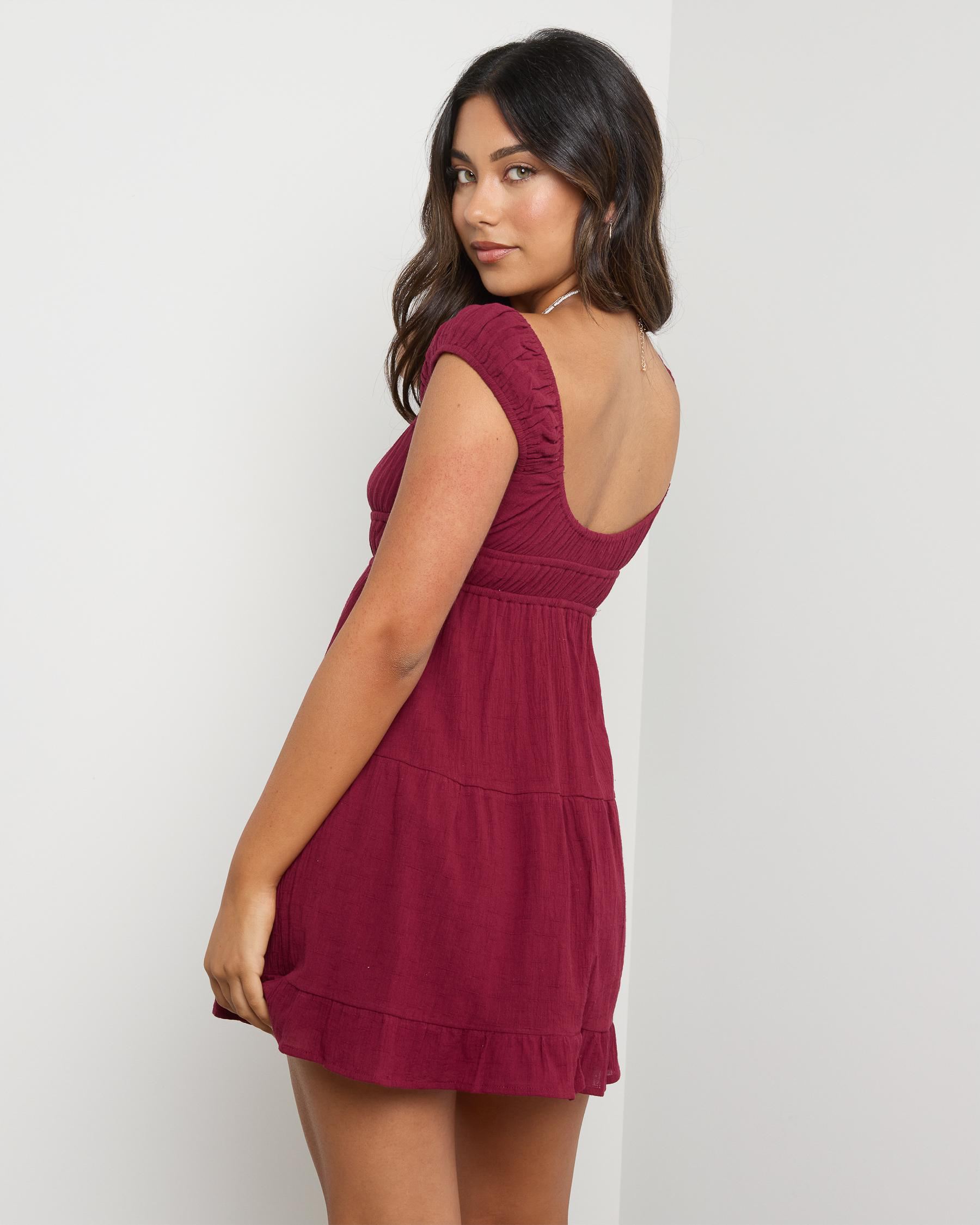 Shop Mooloola Agnes Dress In Berry - Fast Shipping & Easy Returns ...