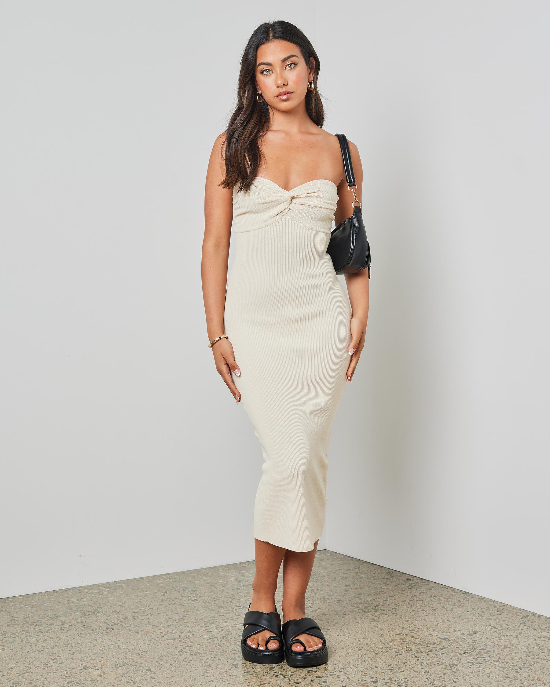 Shop Ava And Ever Bianca Midi Dress In Seashell - Fast Shipping & Easy ...