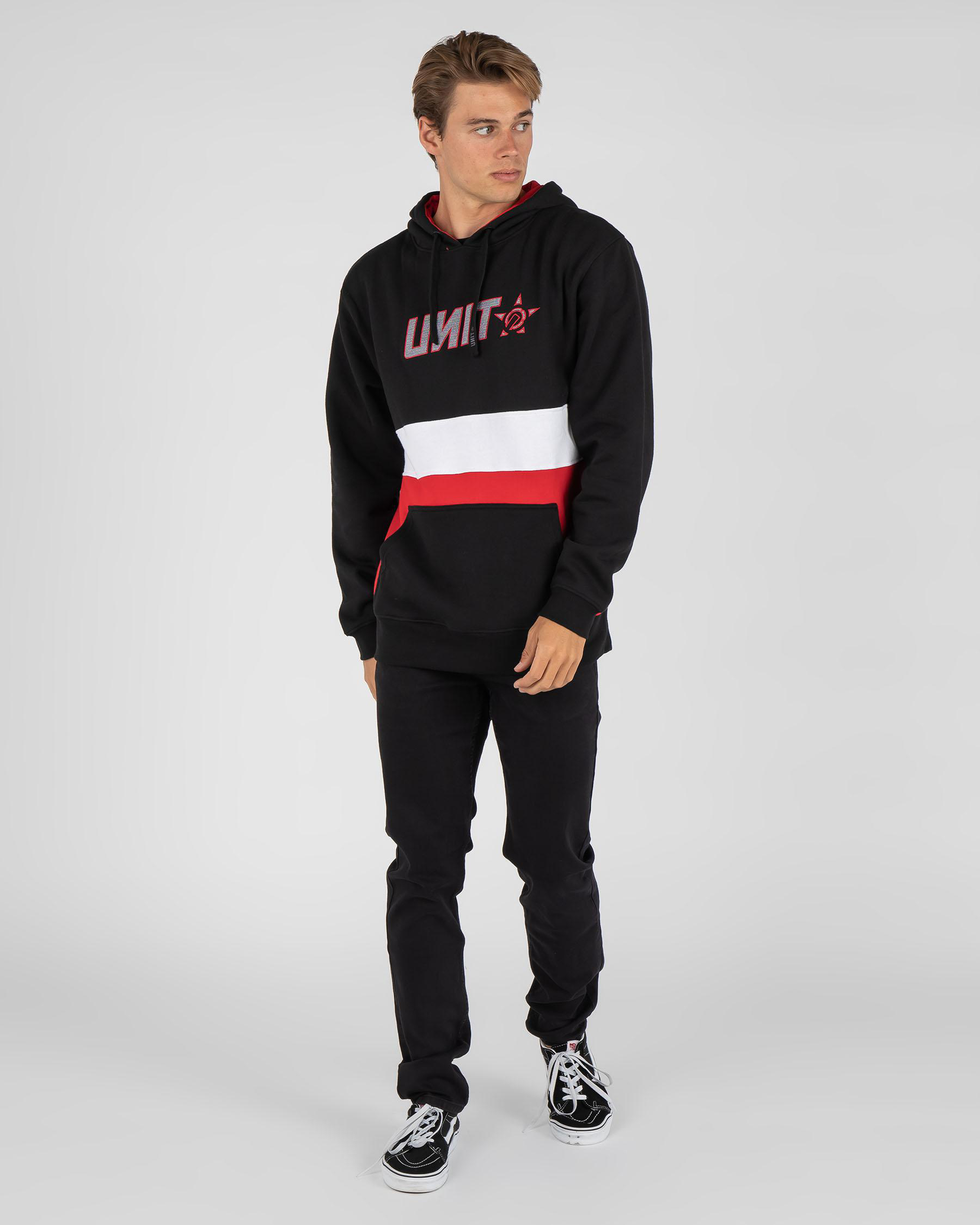 Shop Unit Express Hoodie In Black Red - Fast Shipping & Easy Returns ...