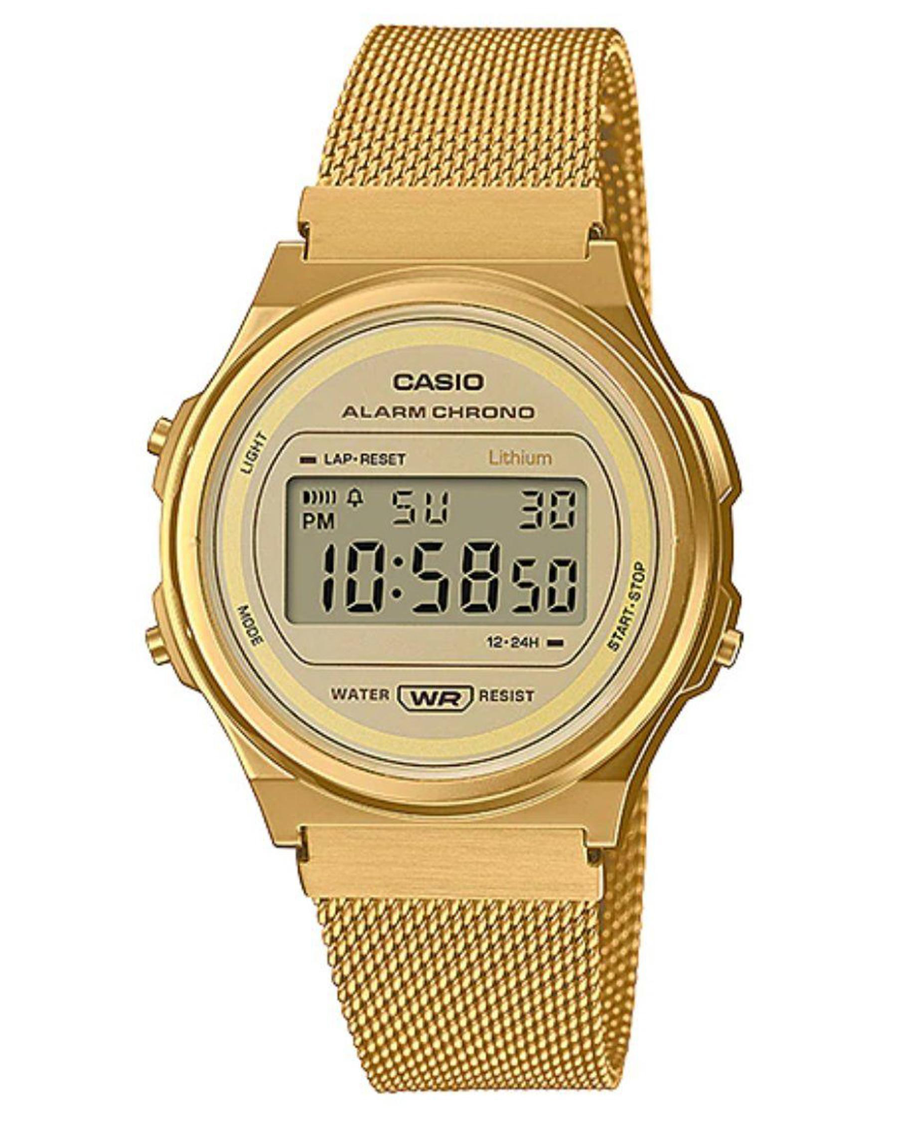 Shop Casio Vintage Mesh Watch In Gold - Fast Shipping & Easy Returns ...