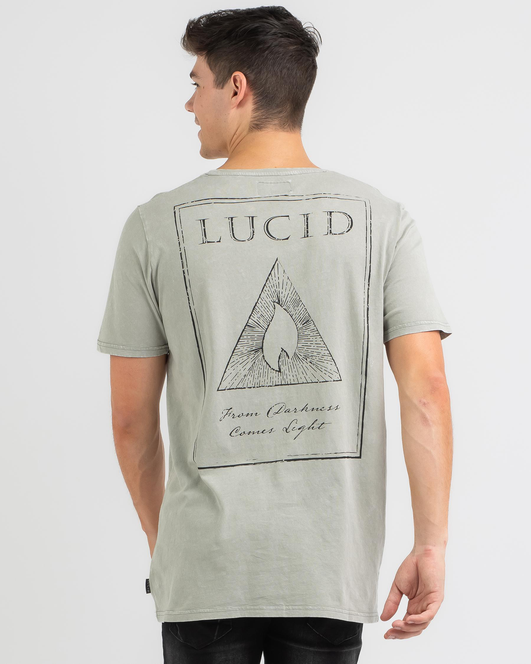 Shop Lucid Cryptid T-Shirt In Light Grey Acid - Fast Shipping & Easy ...