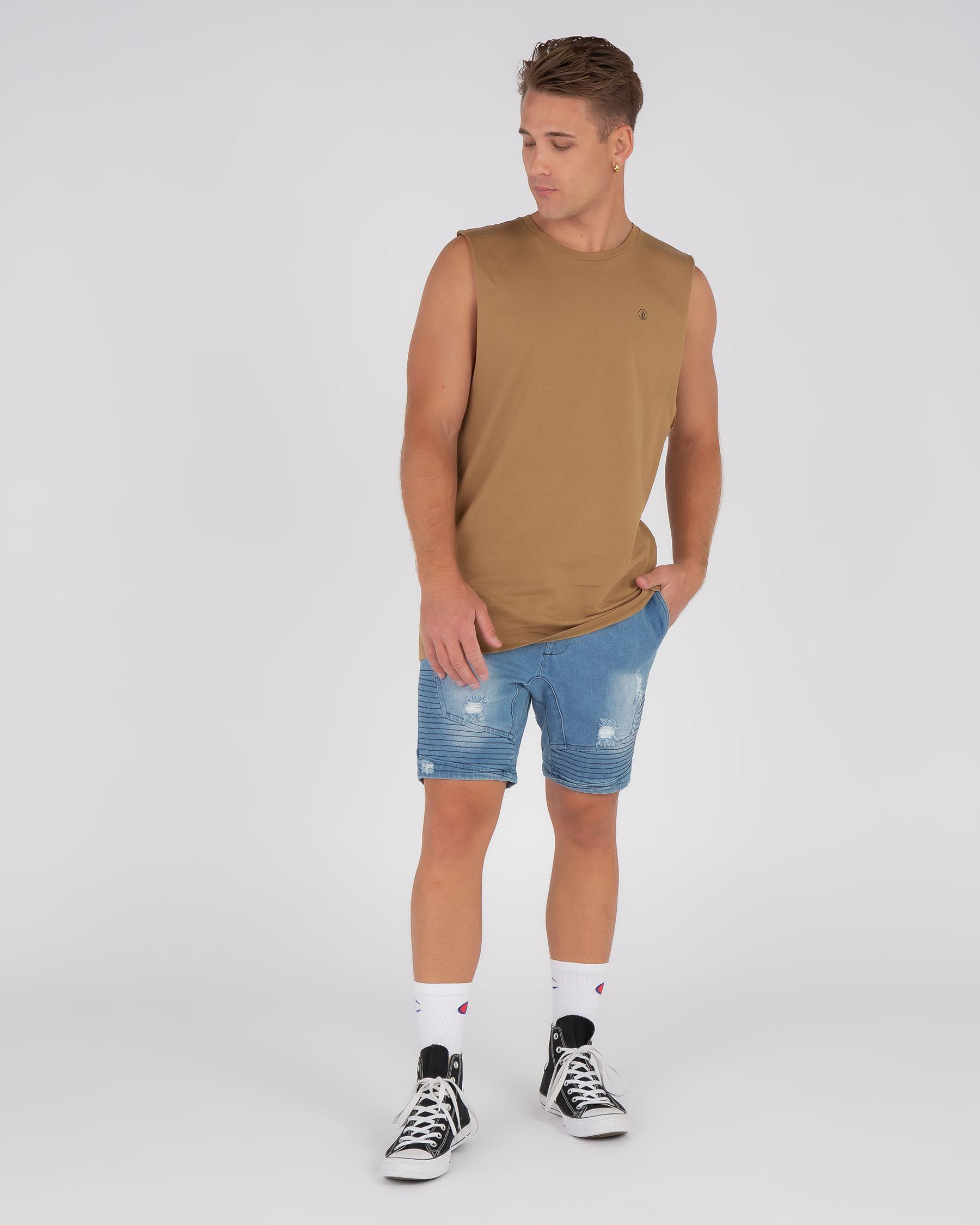 Shop Volcom Solid Muscle Tank In Sanddune - Fast Shipping & Easy ...